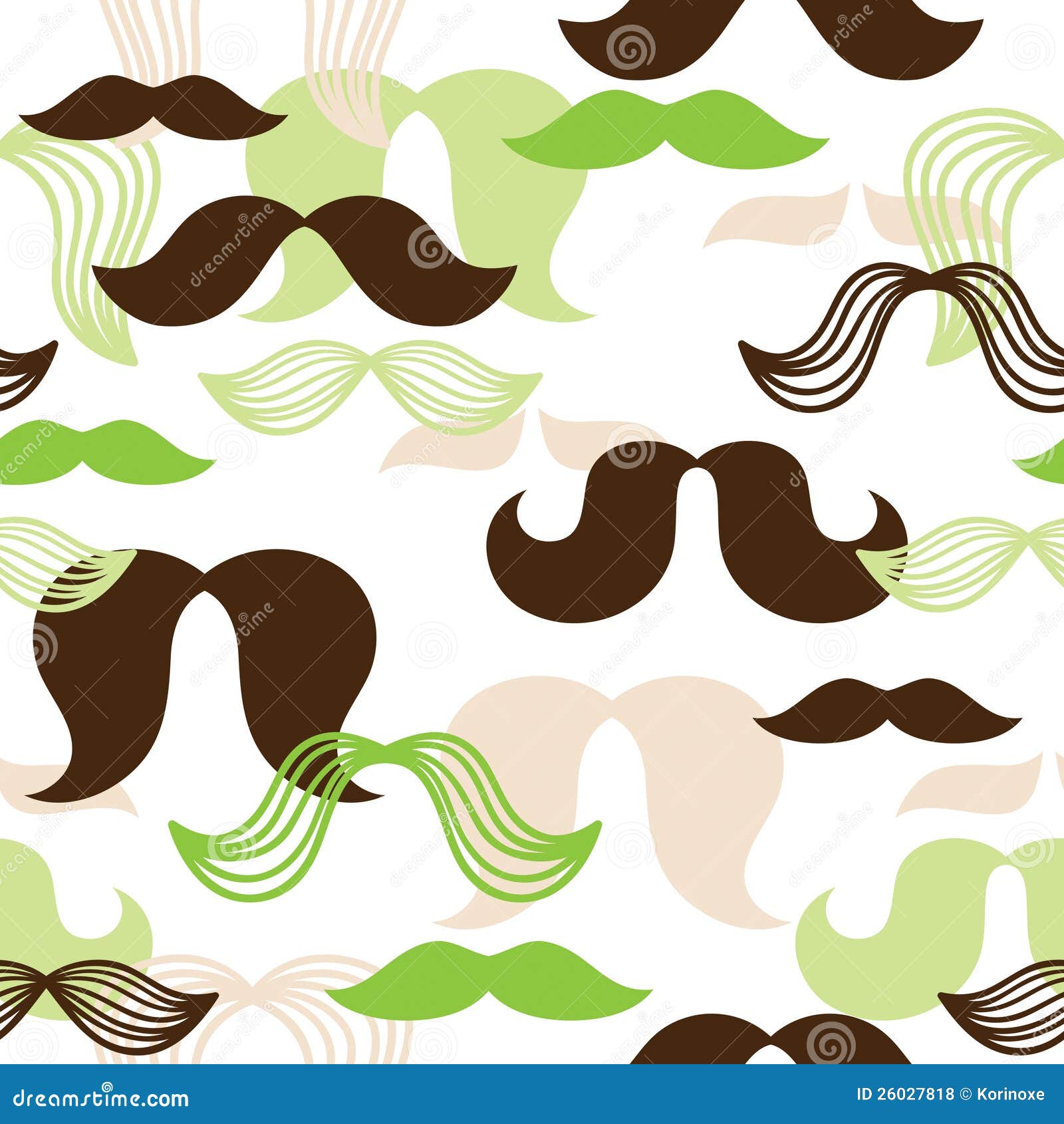 Mustache Seamless Pattern Isolated Vector Wallpaper Background Stock ...