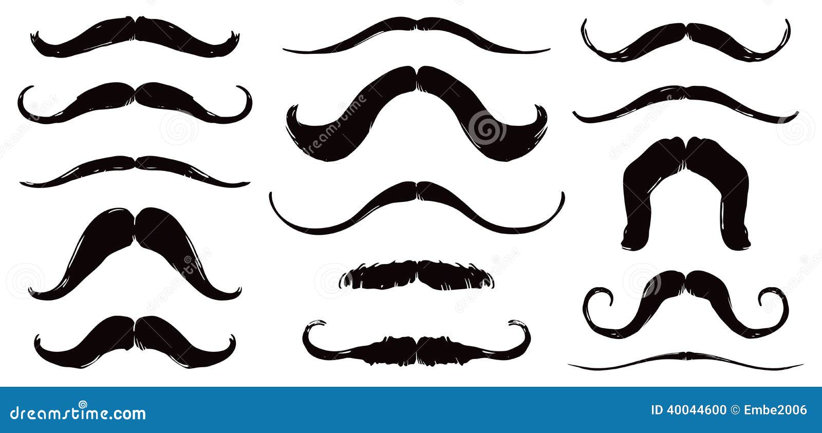 Mustache Set stock vector. Illustration of props, hape - 40044600
