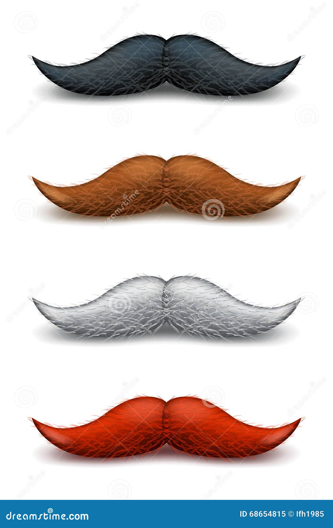 Mustache set colored stock vector. Illustration of disguise - 68654815