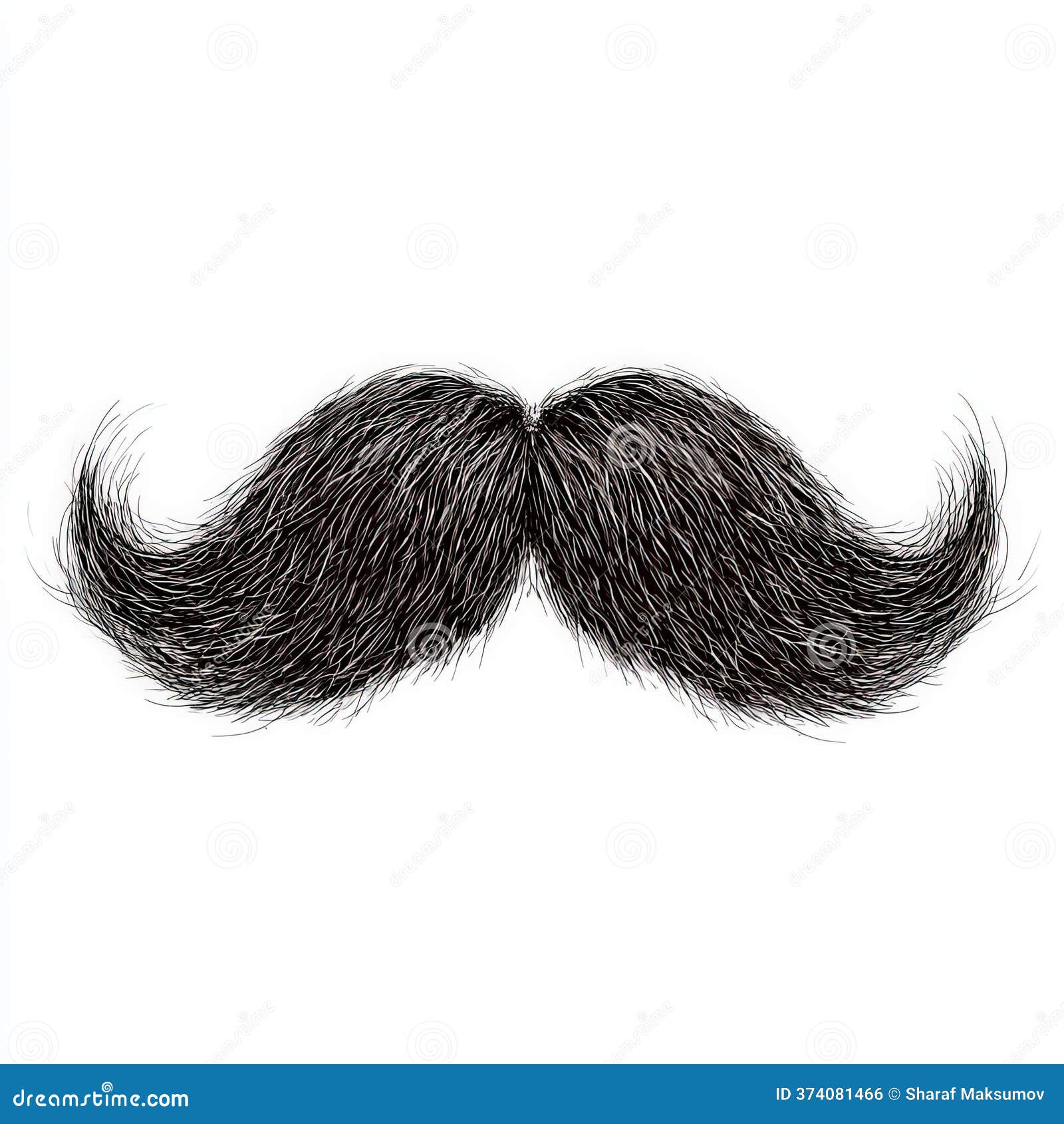 Mustache Silhouette , Black And White Illustration Isolated On White ...