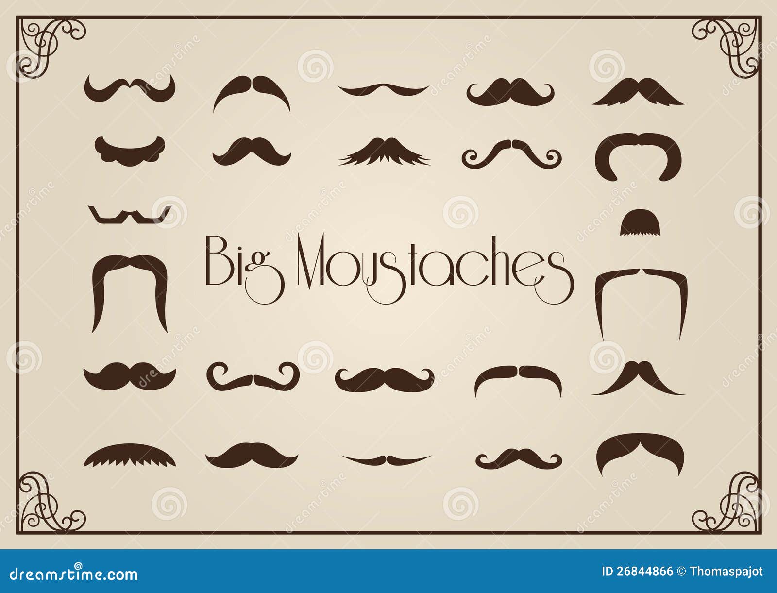 Mustaches Collection Vector Illustration | CartoonDealer.com #26844866