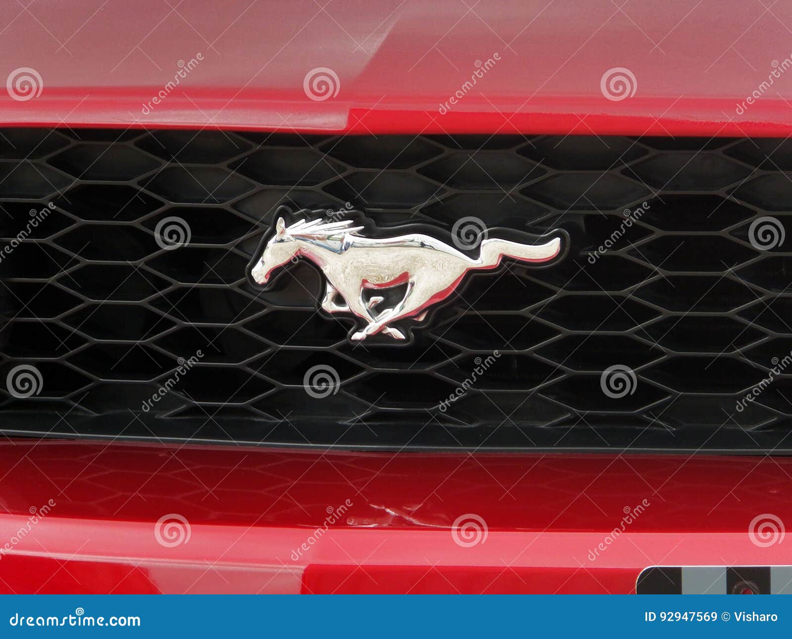 Mustang Badge editorial stock image. Image of grill, emblem - 92947569