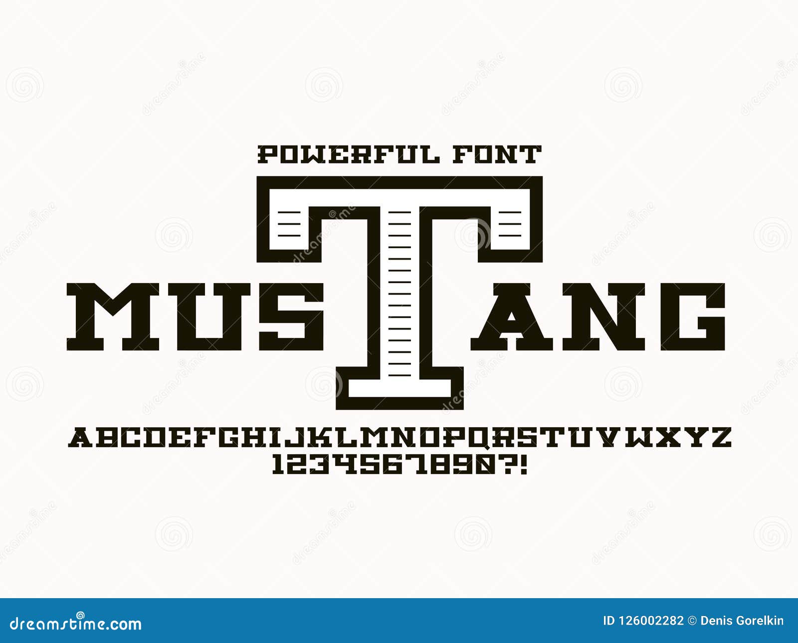 Mustang Font. Vector Alphabet Stock Vector - Illustration of design ...