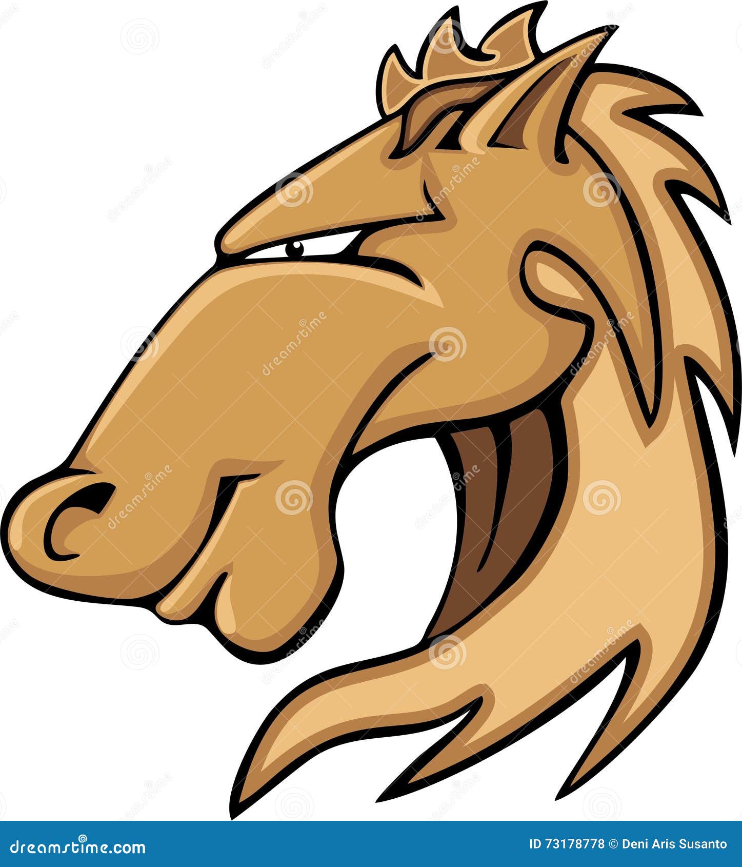 Mustang Stallion Graphic Mascot Vector Illustration | CartoonDealer.com ...
