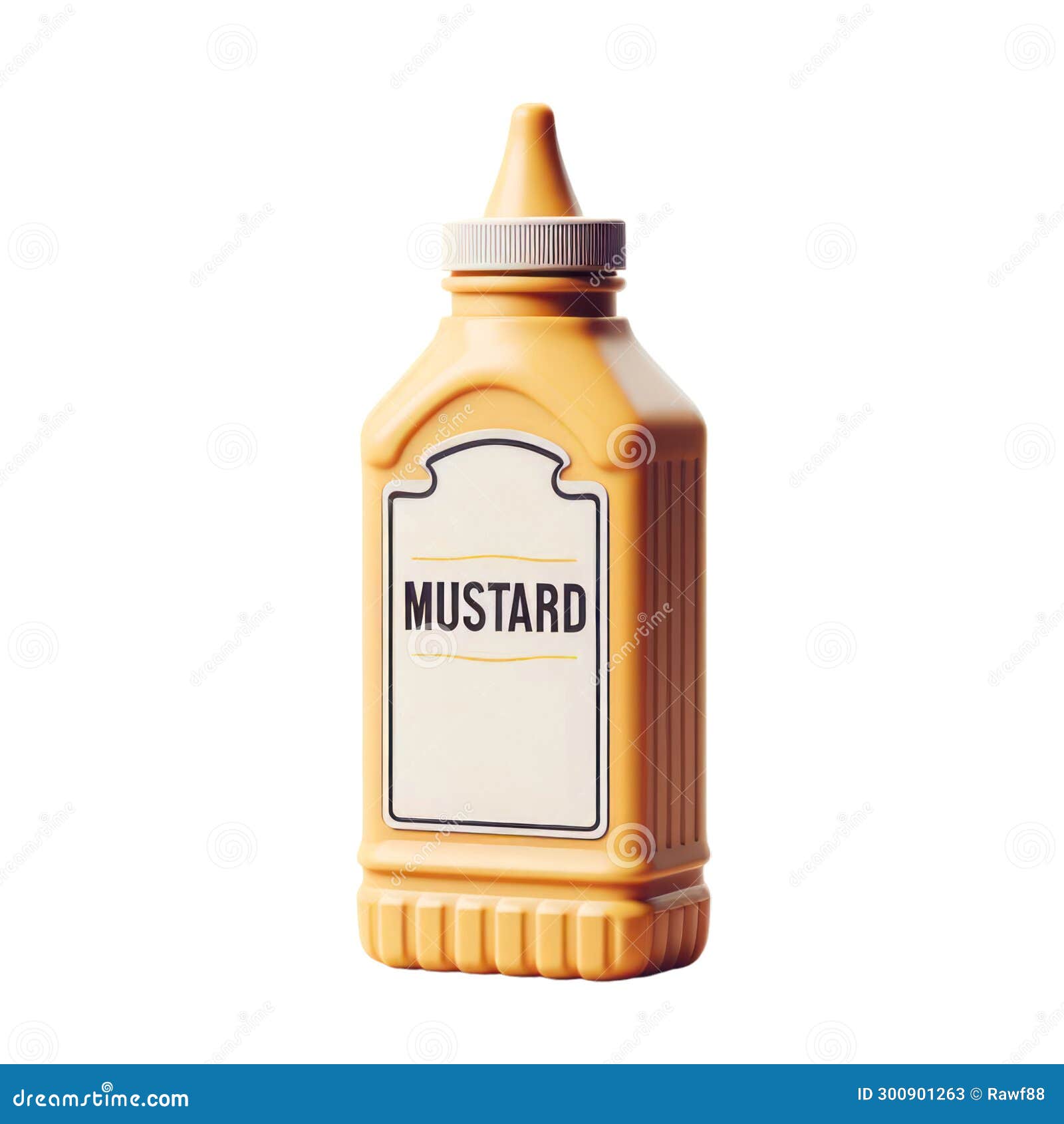 Mustard Bottle Isolated On White Transparent Background Royalty-Free ...