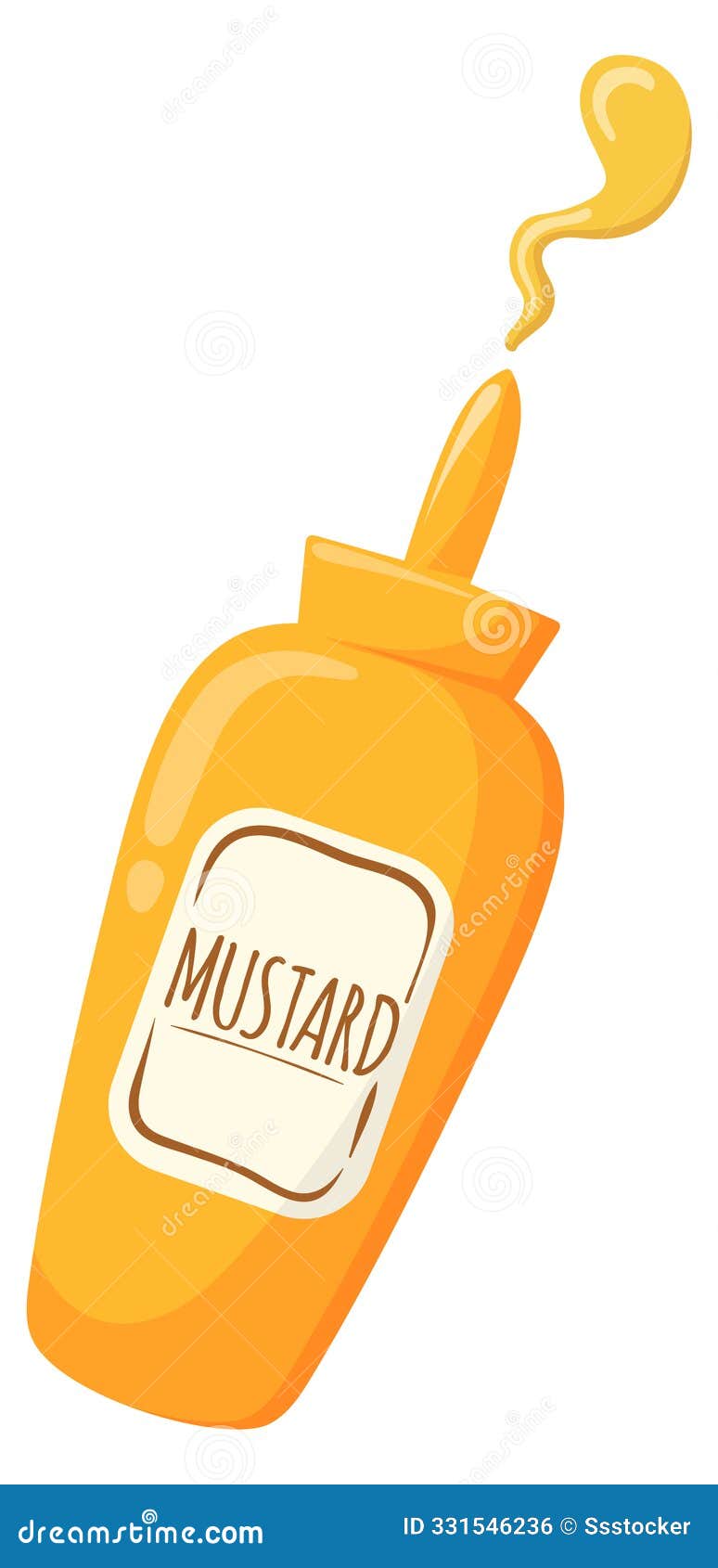 Mustard Cartoon Character With Cute Emoticon Bring Money Vector ...