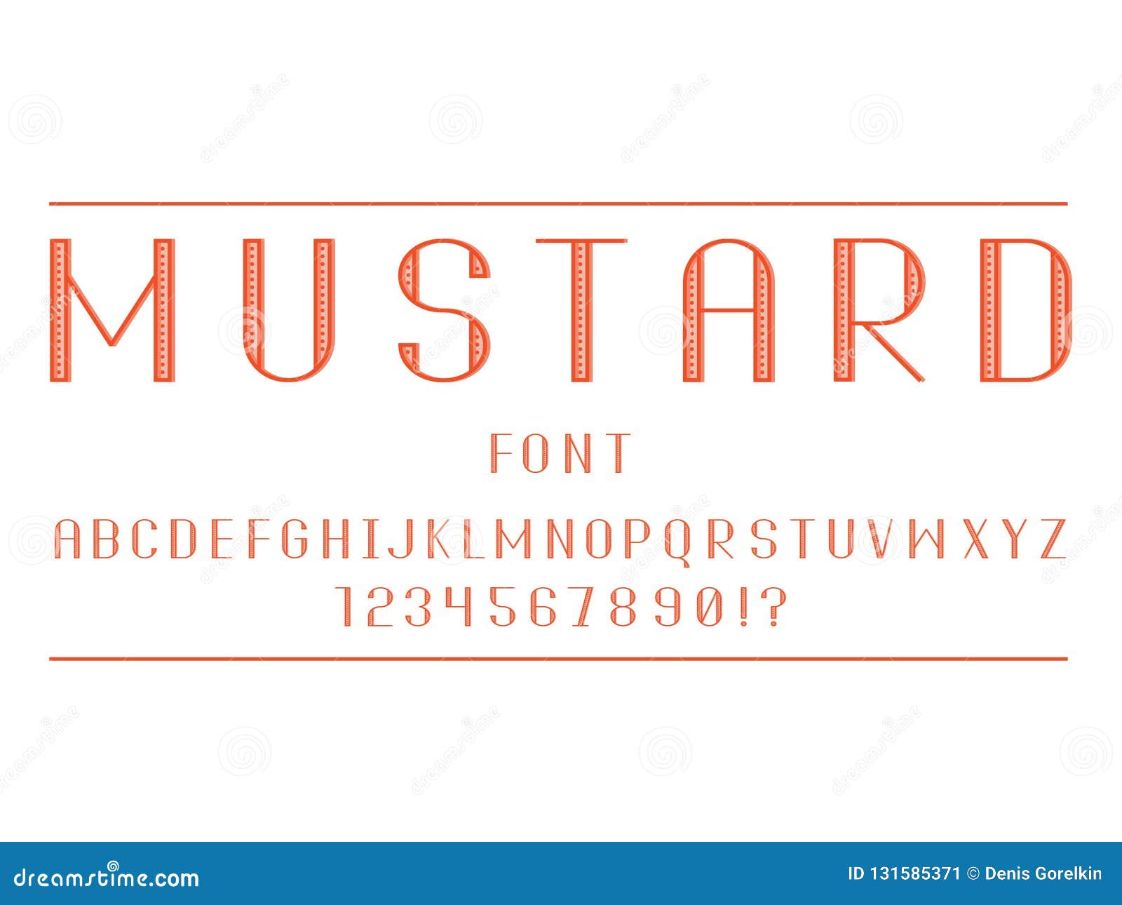 Mustard Font. Vector Alphabet Stock Vector - Illustration of title ...