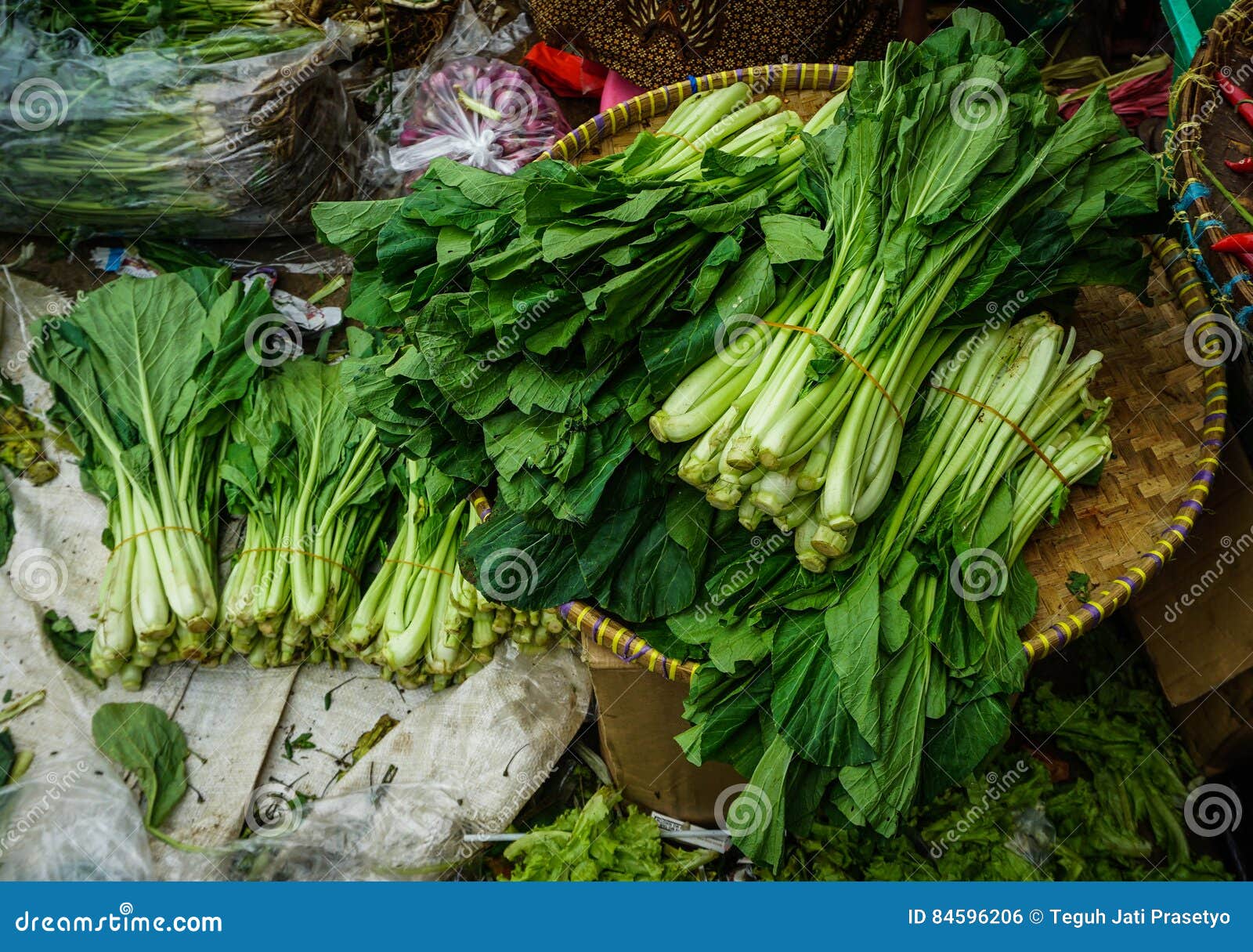 Mustard Greens As One of Favourite Vegetable in Jakarta Indonesia Stock ...