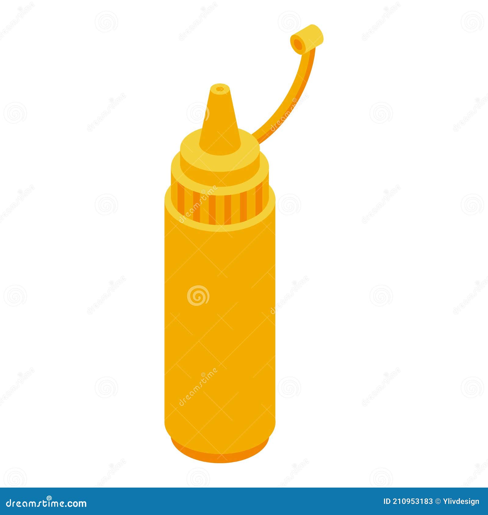 Mustard Icon, Isometric Style Stock Vector - Illustration of yellow ...