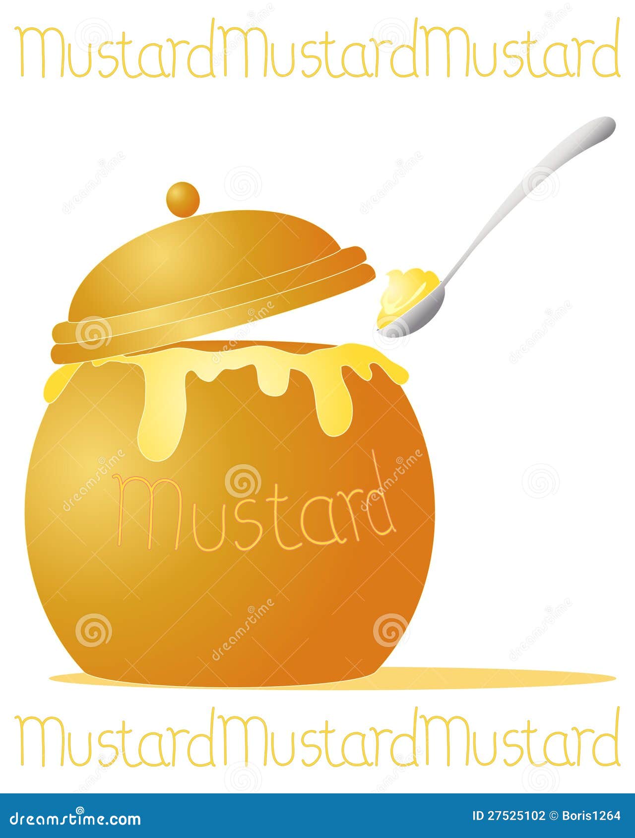 Mustard pot stock vector. Illustration of condiment, accompaniment ...