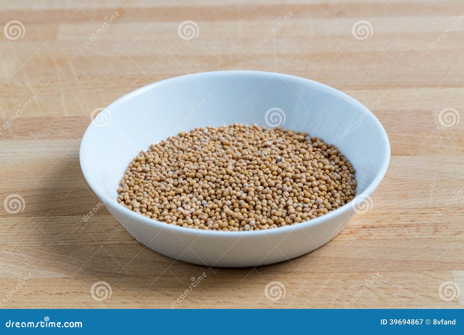 Mustard Seeds in a Bowl on Wood Stock Image - Image of spices ...