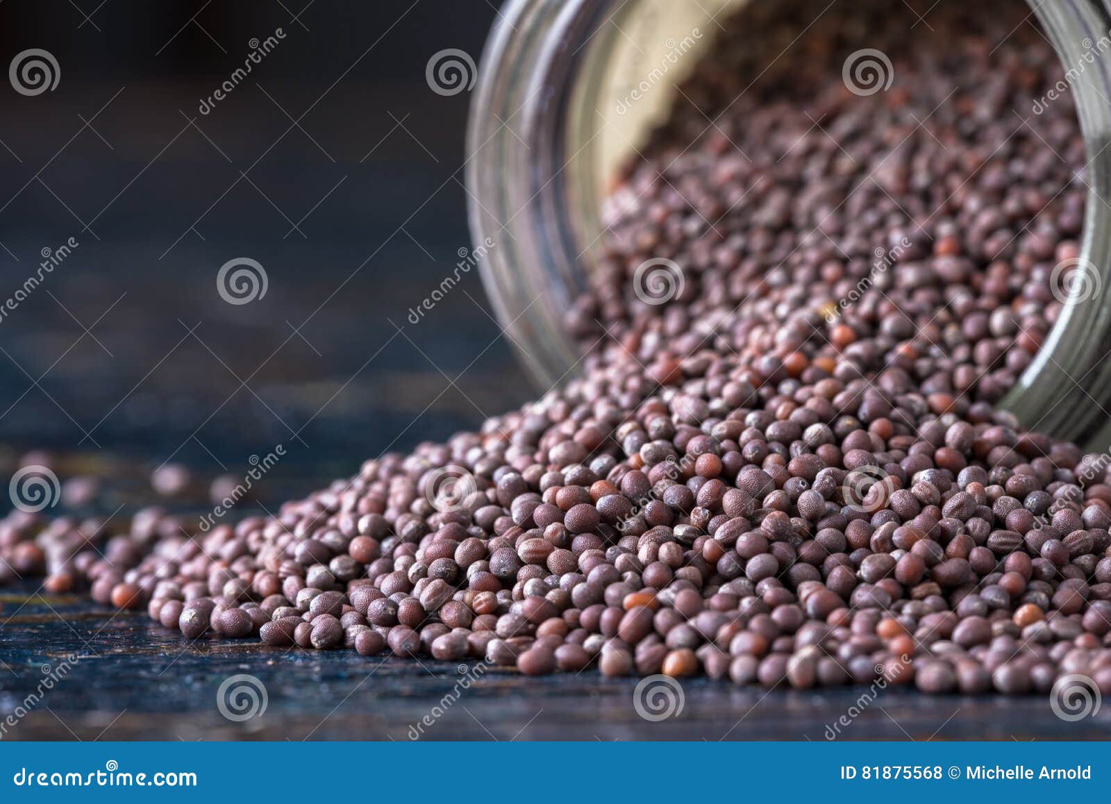 Brown Mustard Seeds Spilled from a Jar Stock Photo - Image of seeds ...