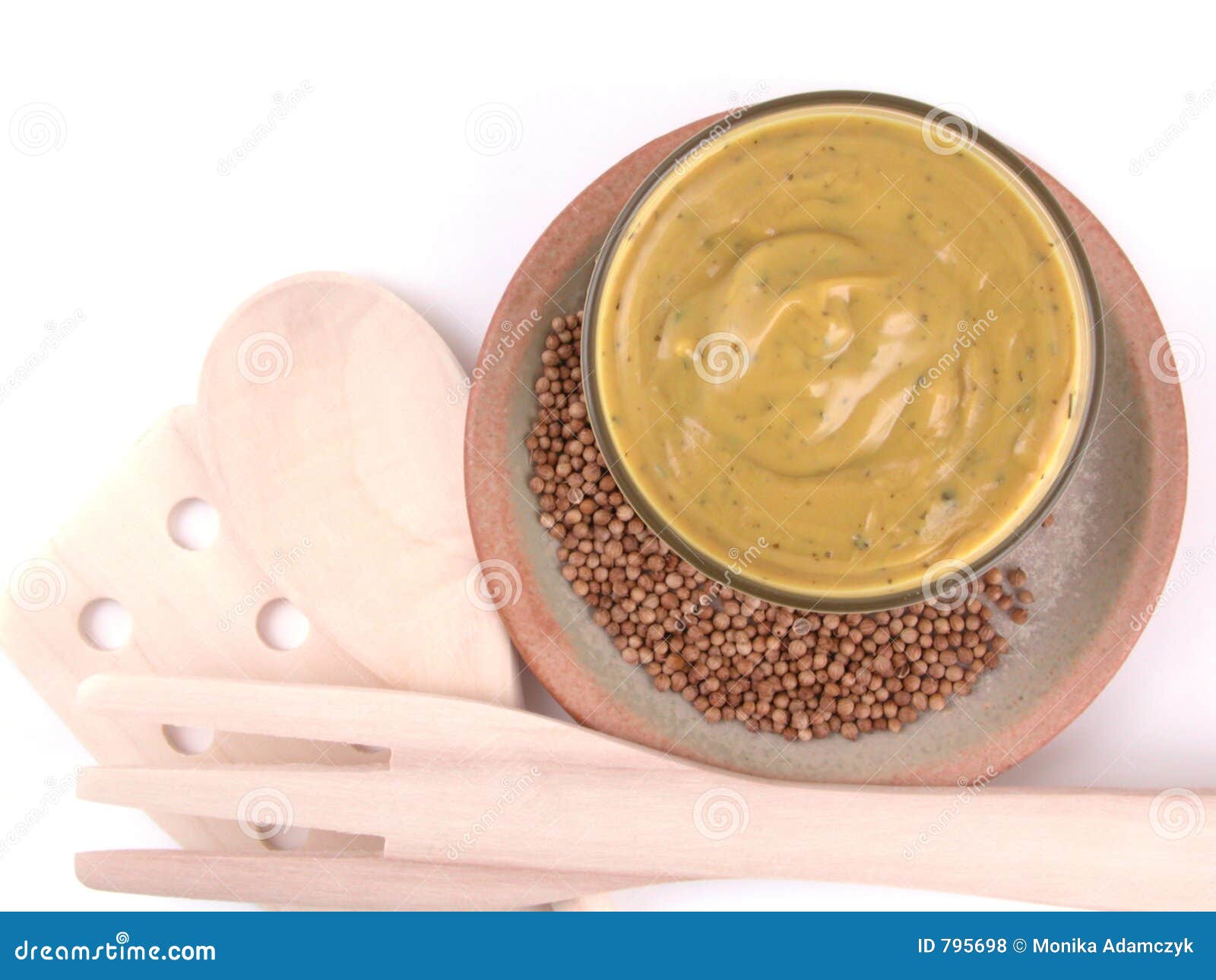 Mustard in a Serving Container Stock Photo - Image of mustard, herbs ...