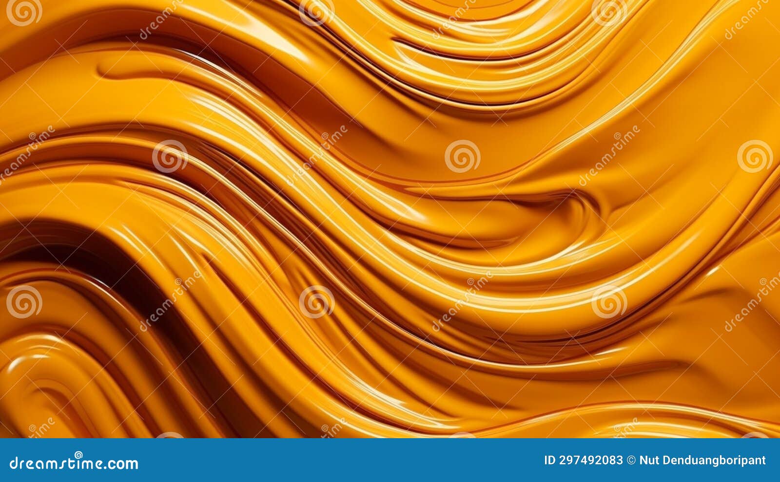 Mustard Yellow and Rust Fluid Color Waves Abstract Pattern Stock ...