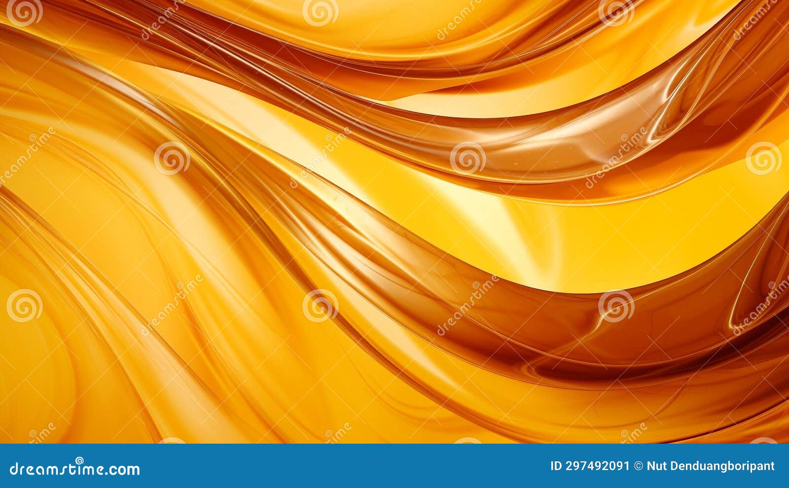 Mustard Yellow and Rust Fluid Color Waves Abstract Pattern Stock ...