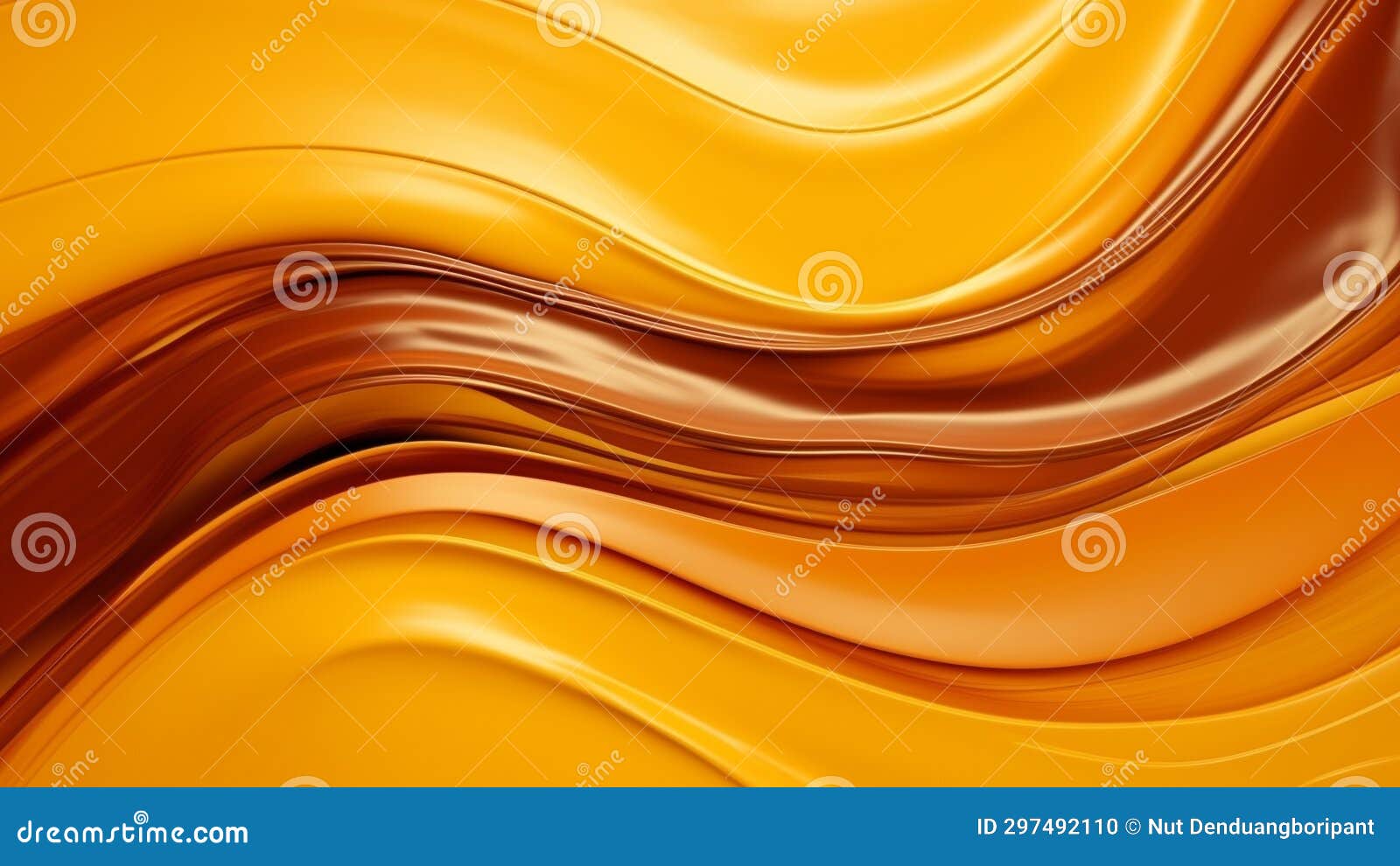 Mustard Yellow and Rust Fluid Color Waves Abstract Pattern Stock ...