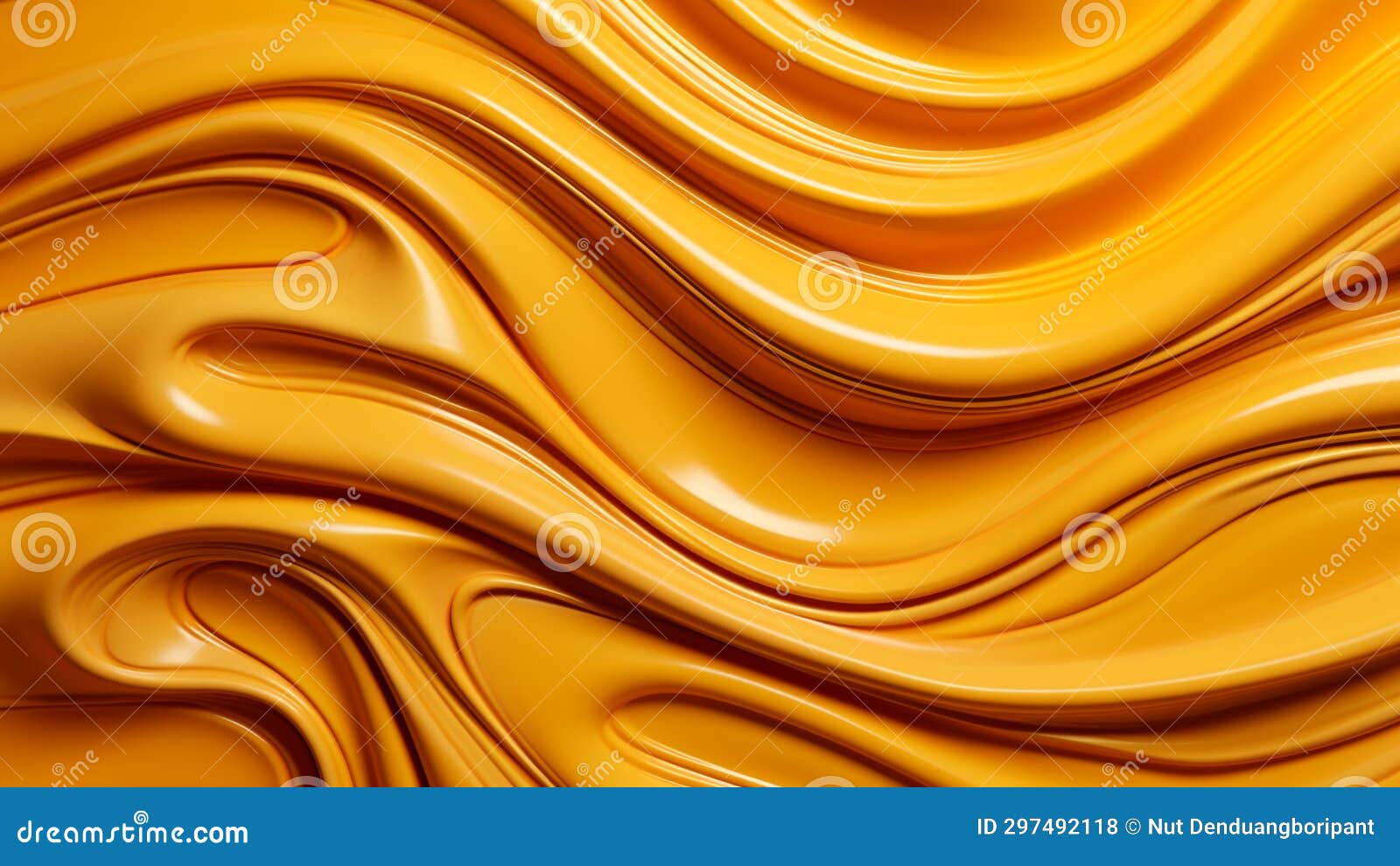 Mustard Yellow and Rust Fluid Color Waves Abstract Pattern Stock ...