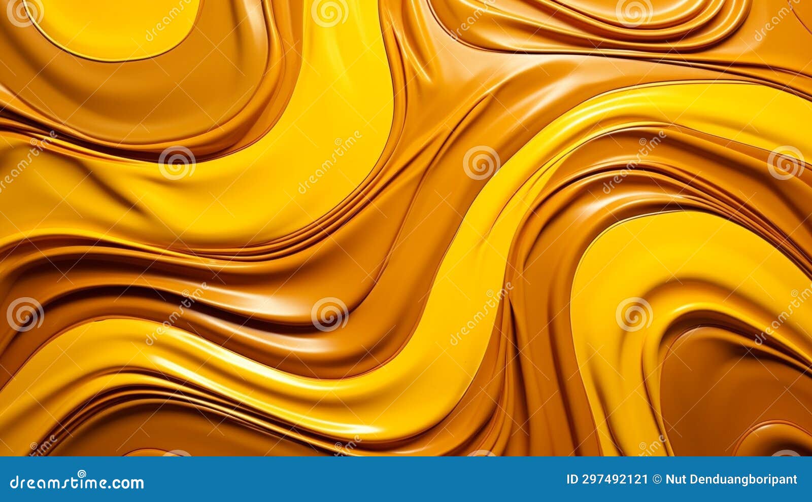 Mustard Yellow and Rust Fluid Color Waves Abstract Pattern Stock ...