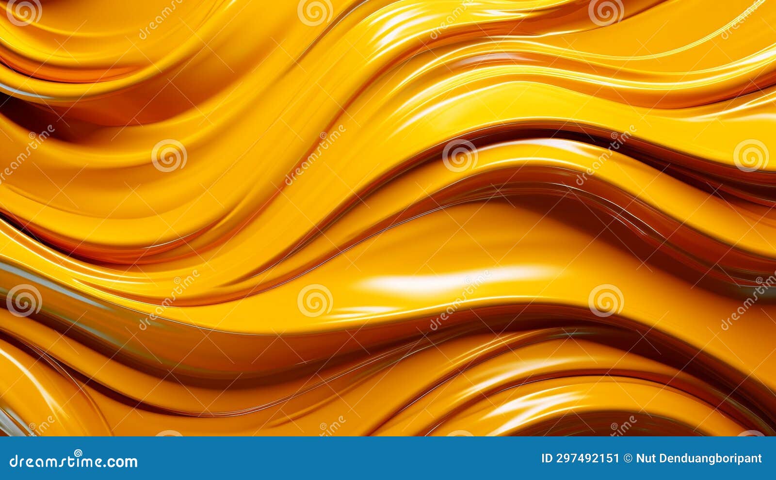 Mustard Yellow and Rust Fluid Color Waves Abstract Pattern Stock ...