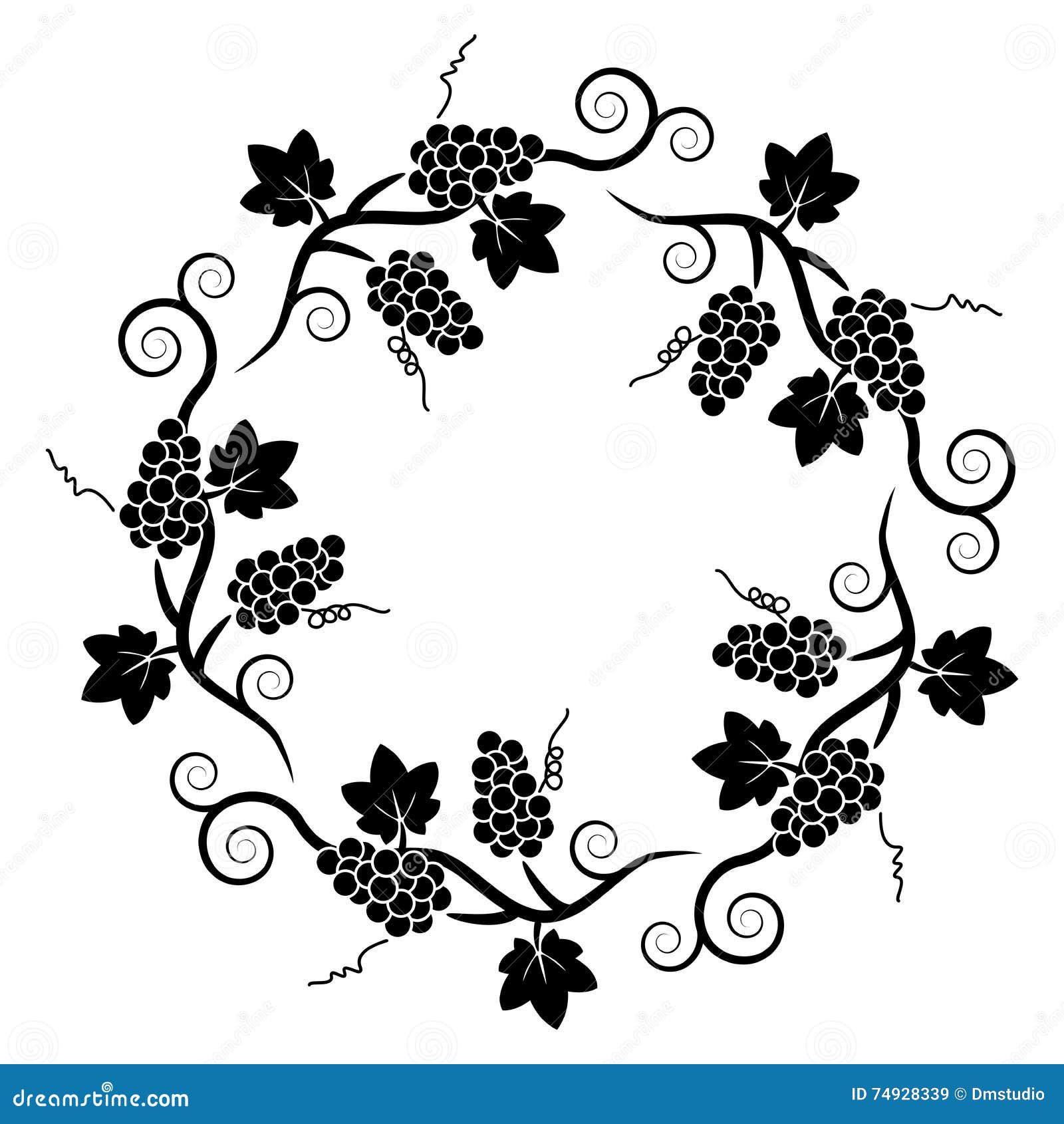 Muster der Weinrebe vektor abbildung. Illustration von wachsen - 74928339