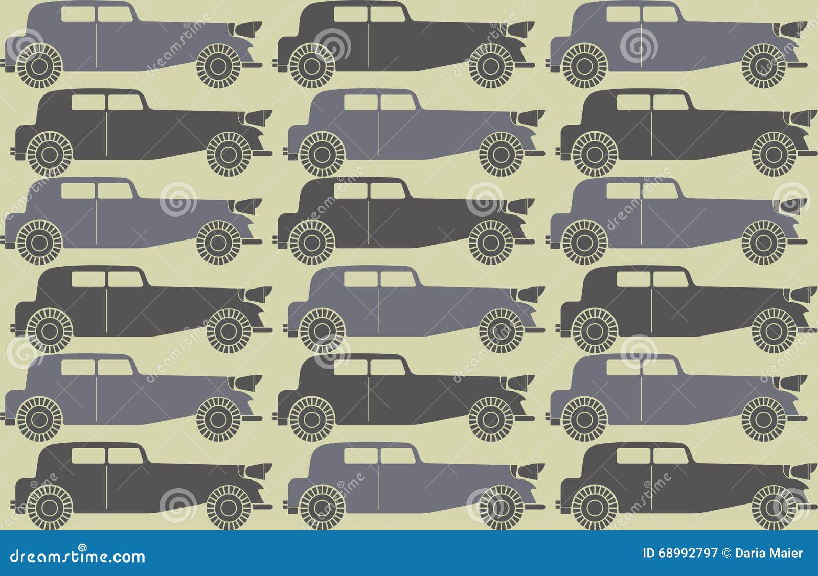 Muster Mit Stilvollen Retro- Autos Vektor Abbildung - Illustration von ...