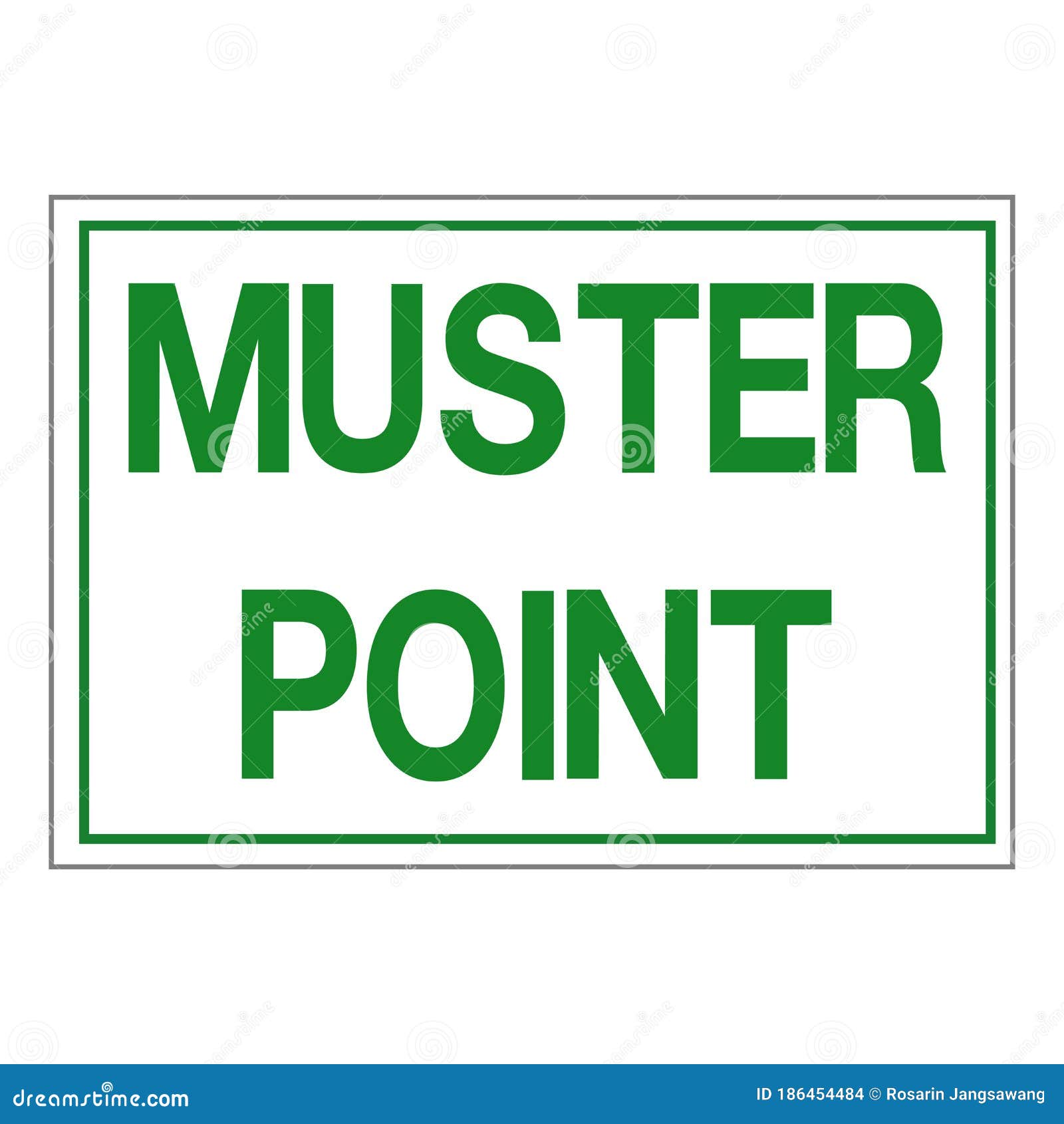 Muster Point Symbol Sign, Vector Illustration, Isolate on White ... Muster Point Symbol Sign, Vector Illustration, Isolate on White ...