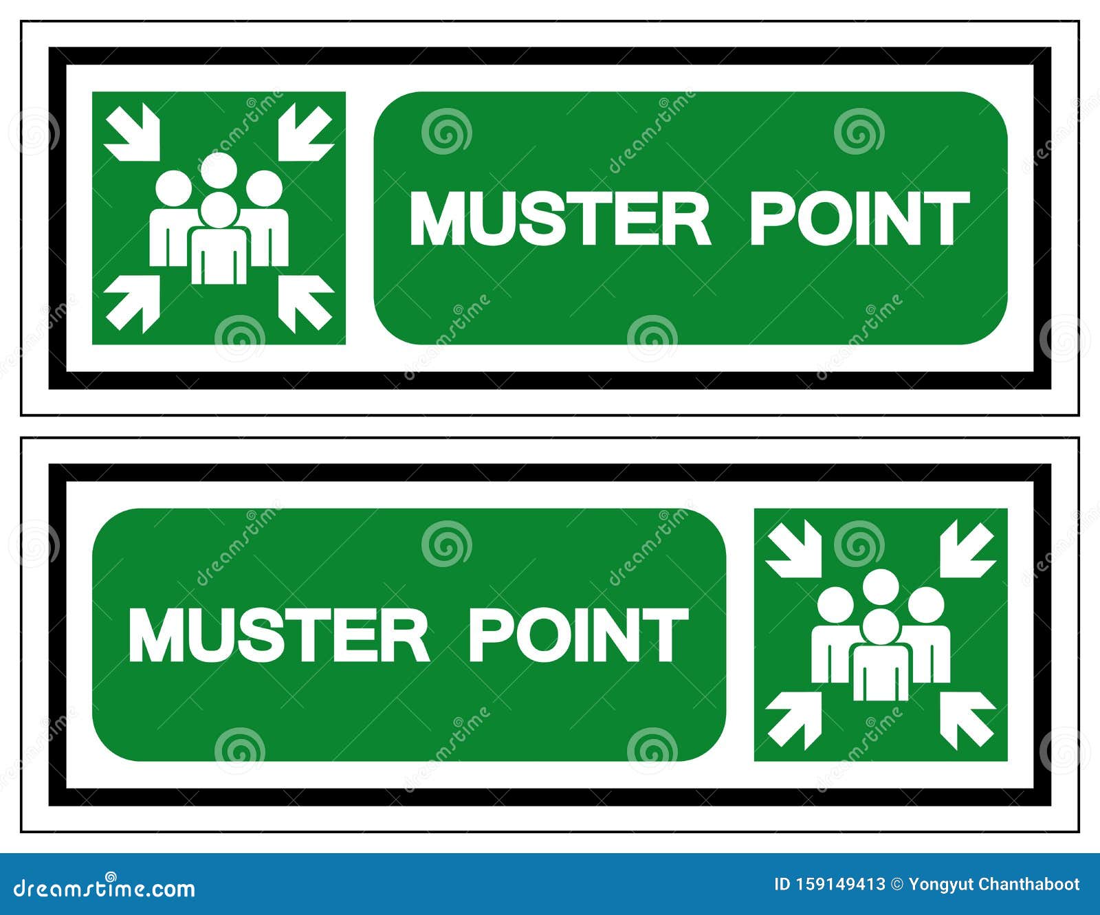 Muster Point Symbol Sign, Vector Illustration, Isolated on White ... Muster Point Symbol Sign, Vector Illustration, Isolated on White ...