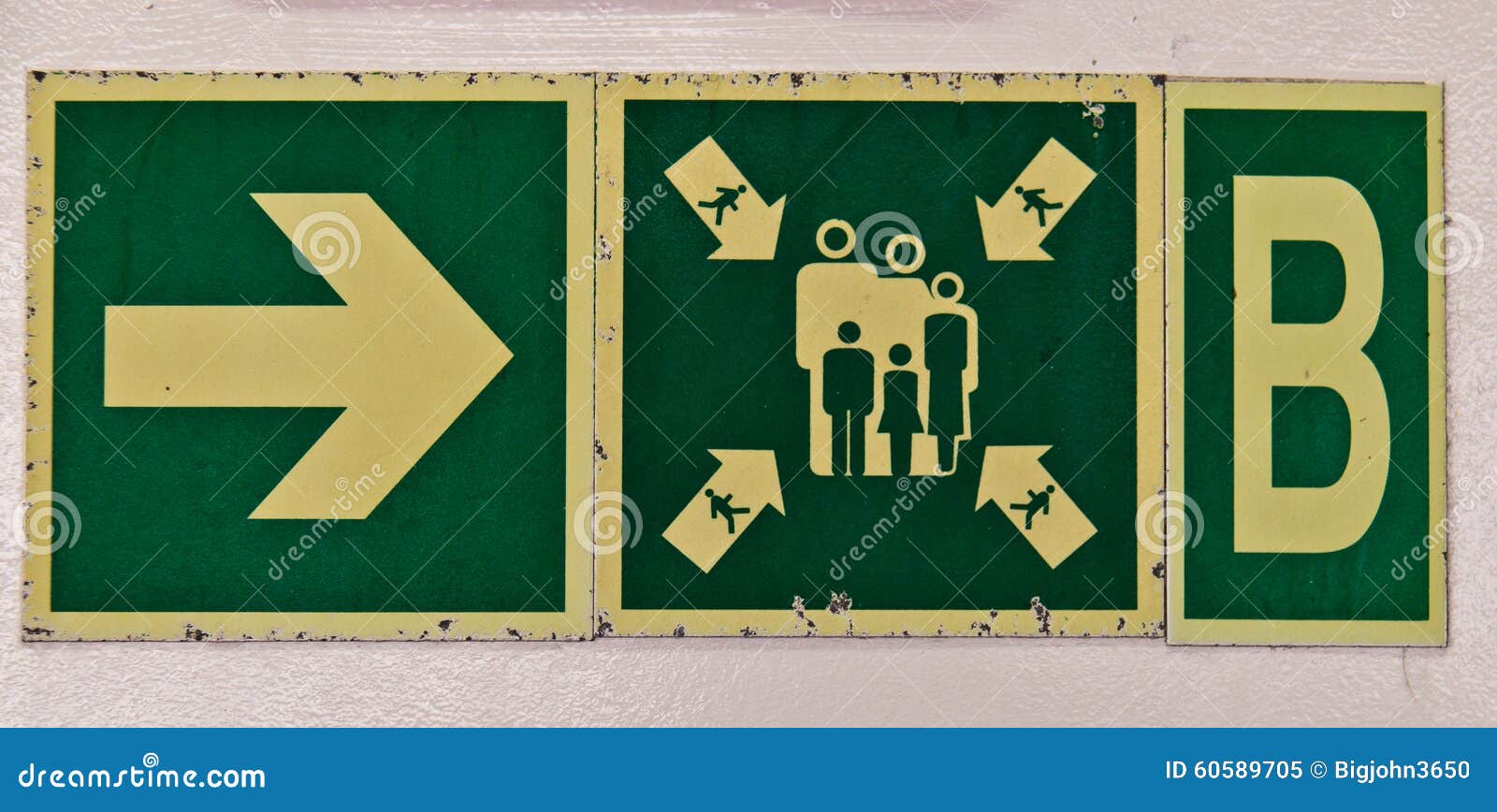 Muster Station Directional Sign Aboard Ship Stock Image - Image of info ...