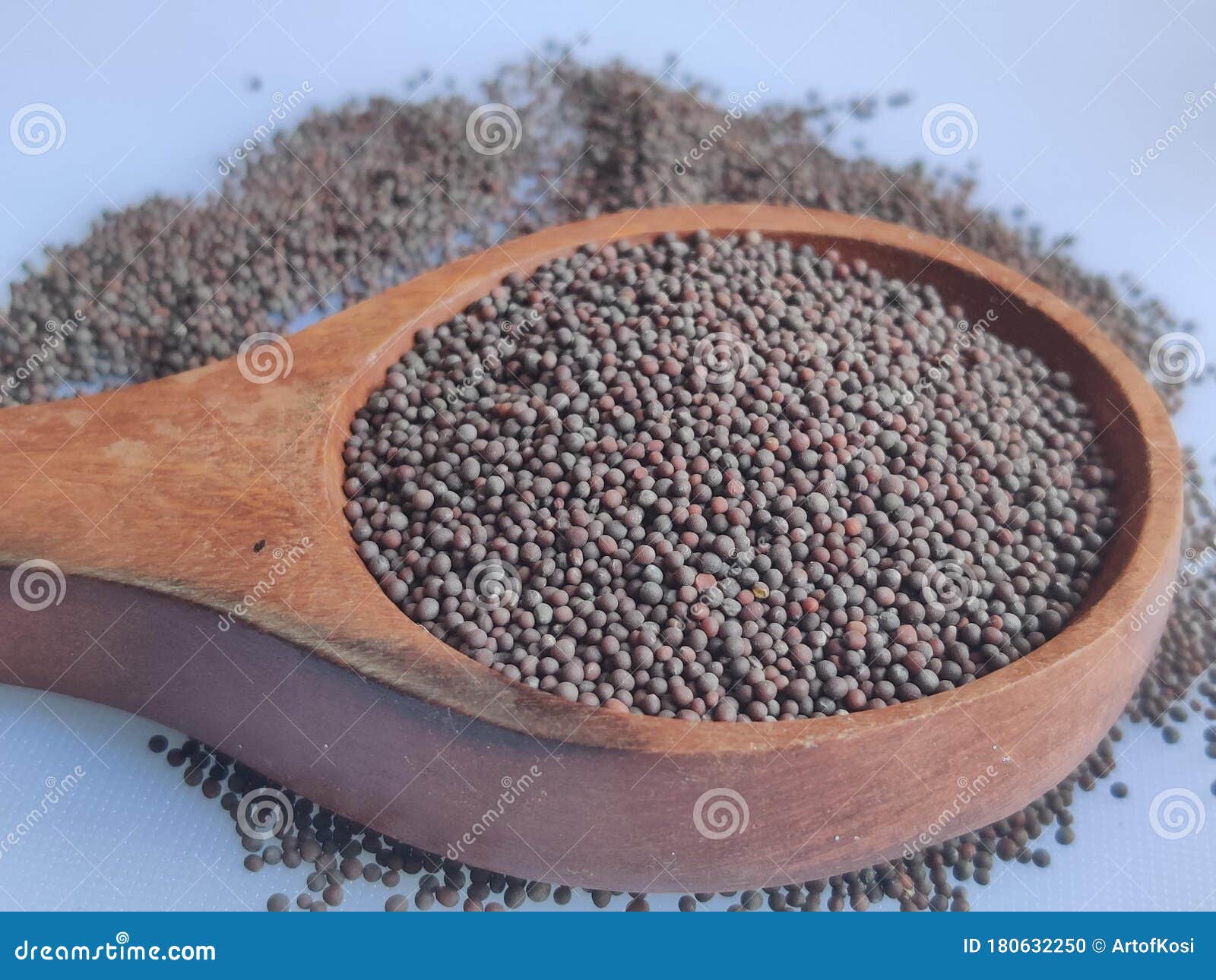 Mustered Seed Isolated on White Background Stock Photo - Image of cumin ...