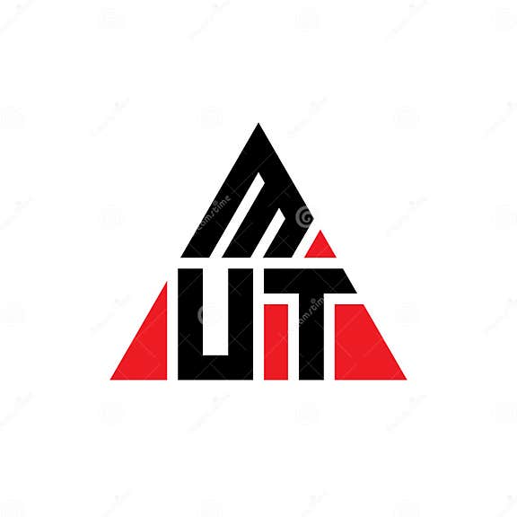 MUT Triangle Letter Logo Design with Triangle Shape. MUT Triangle Logo ...