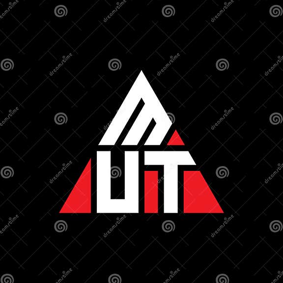 MUT Triangle Letter Logo Design with Triangle Shape. MUT Triangle Logo ...