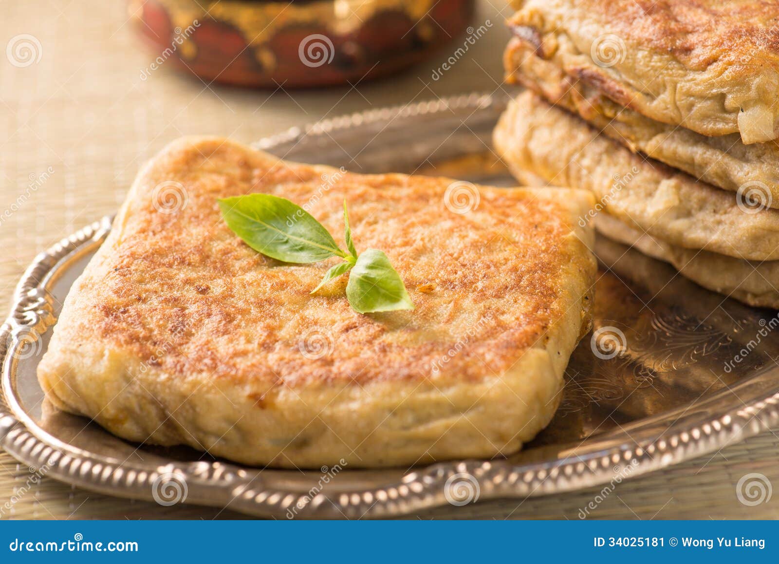 Mutabbaq a Popular Arab Bread Stuffed with Meat Stock Image - Image of ...