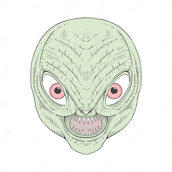 Mutant creature head stock vector. Illustration of scary - 337830781