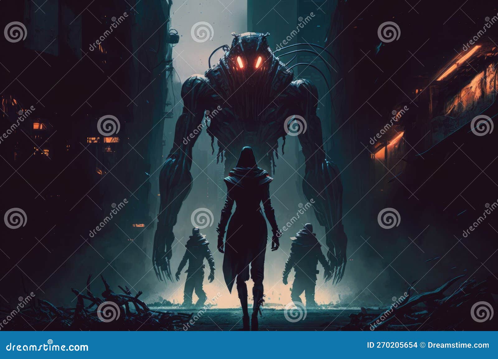Mutant Creatures Lurking in the Shadows Digital Art Poster AI ...