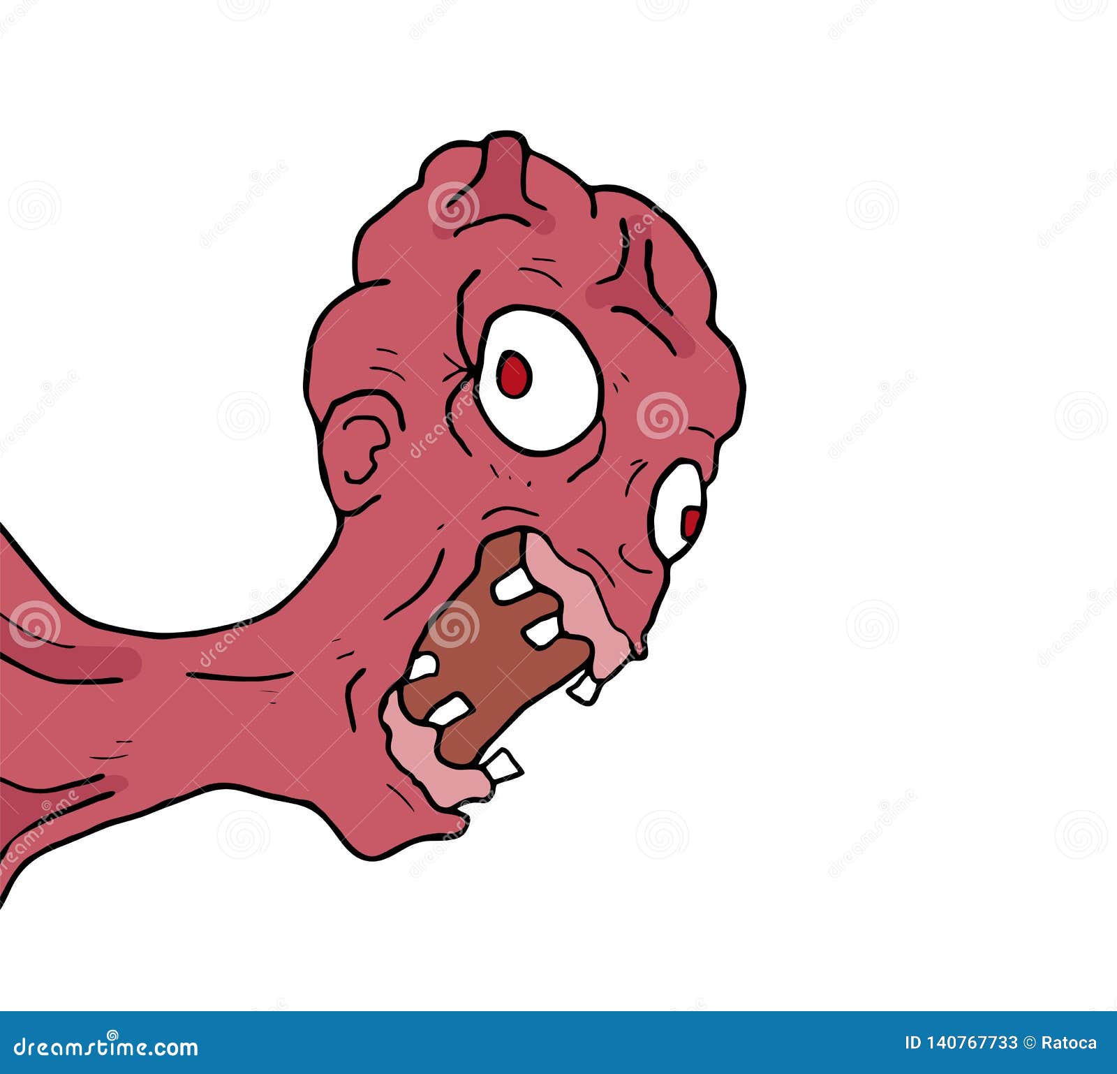 Mutant monster draw stock vector. Illustration of creature - 140767733