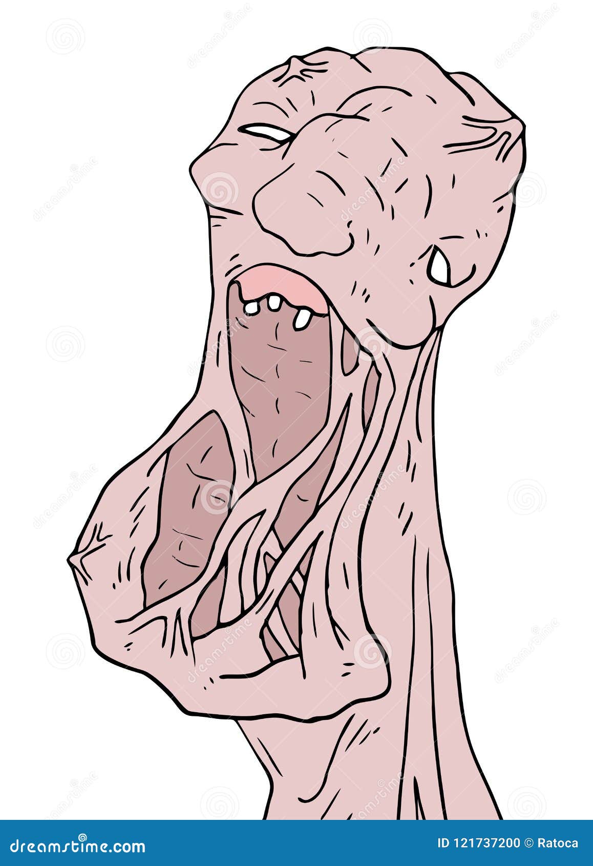 Mutant Monster Illustration Stock Vector - Illustration of mouth ...