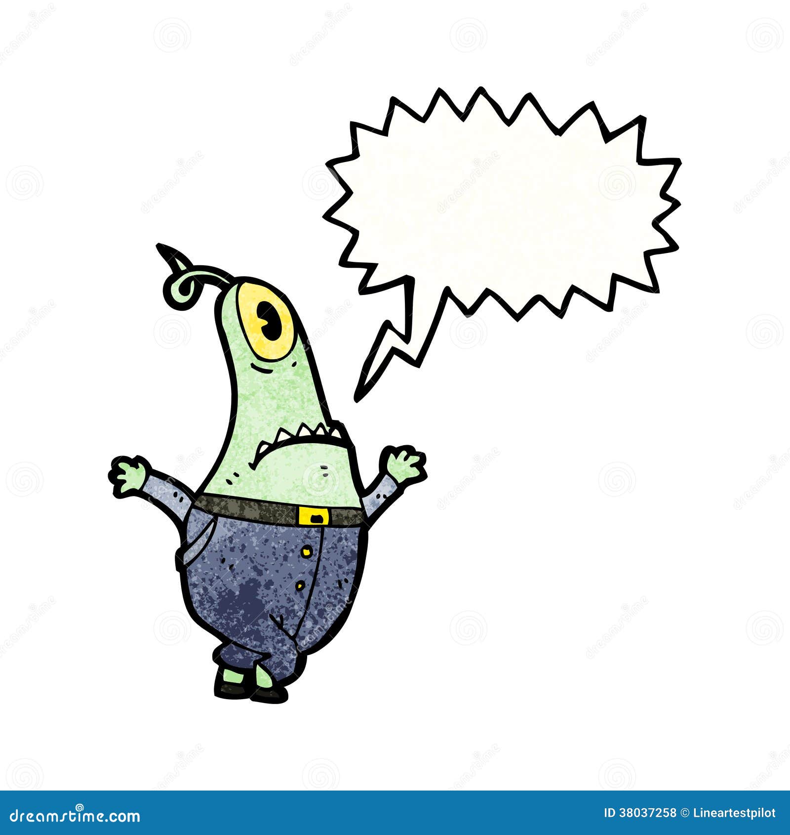 Mutant monster man cartoon stock vector. Illustration of raster - 38037258