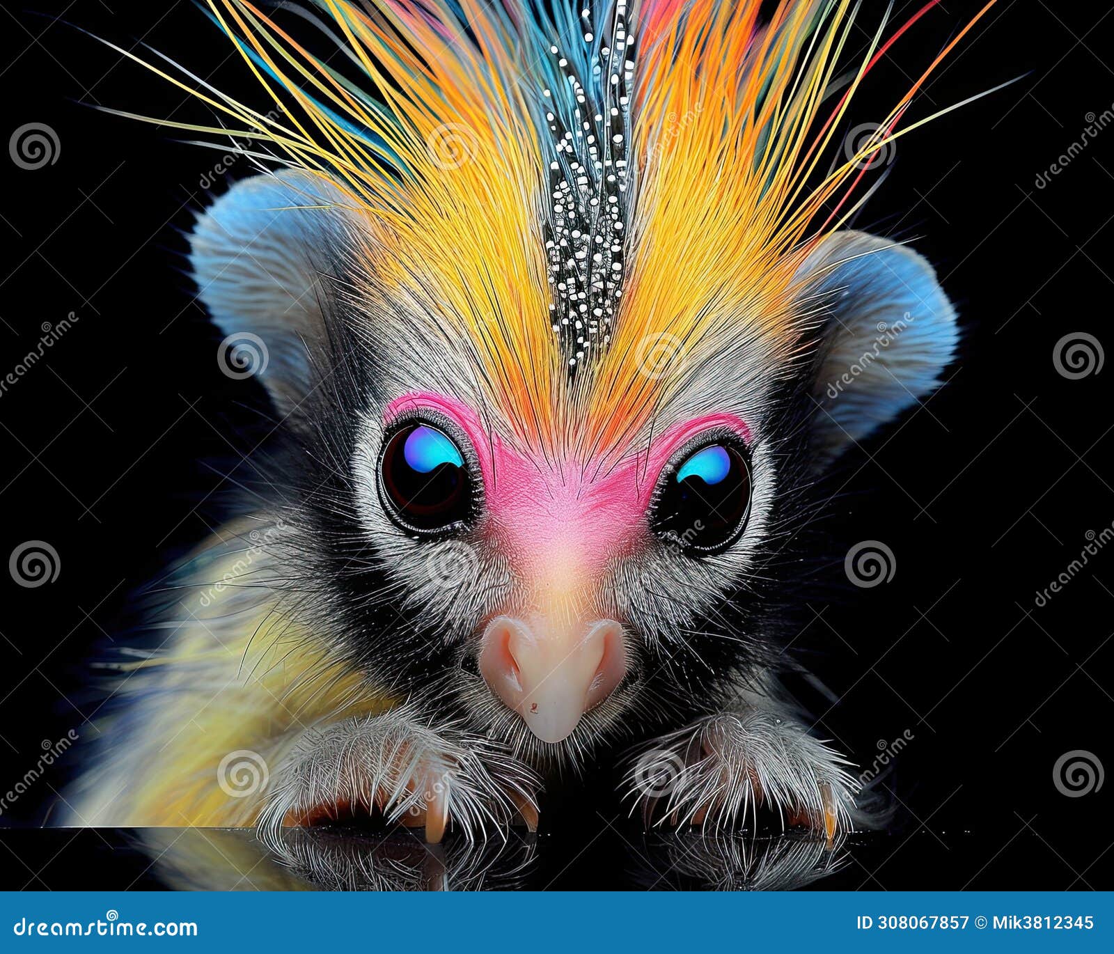 Mutant Multicolor Hybrid Animal. Stock Illustration - Illustration of ...