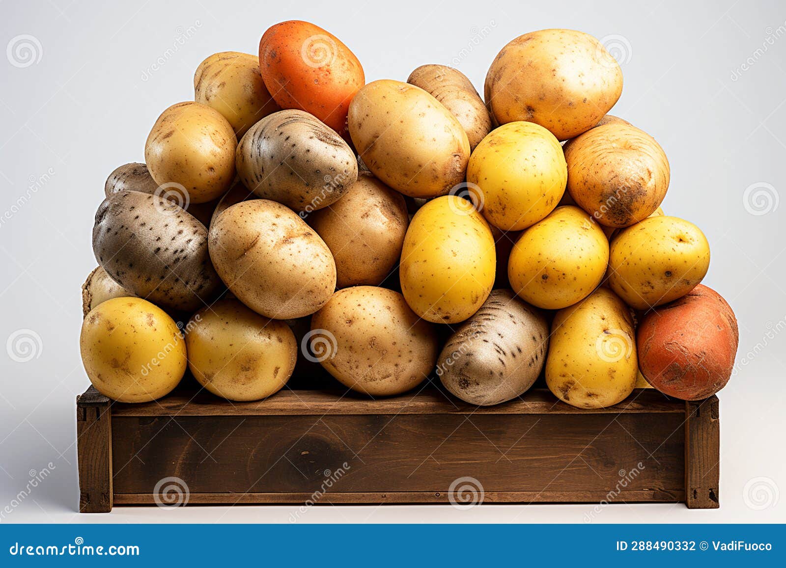 Mutant Potatoes in a Wicker Basket Stock Illustration - Illustration of ...