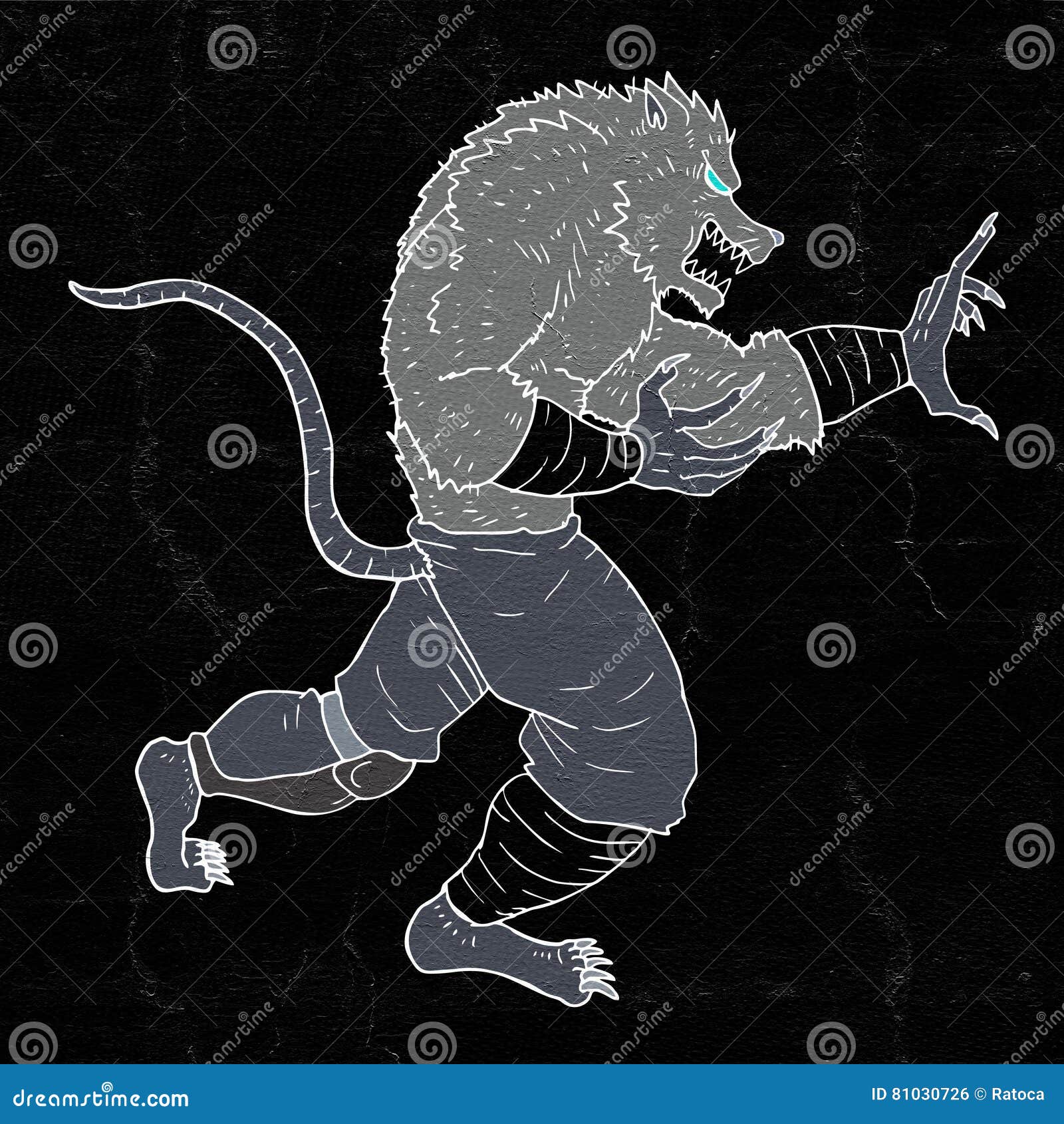 Mutant rat stock illustration. Illustration of horror - 81030726