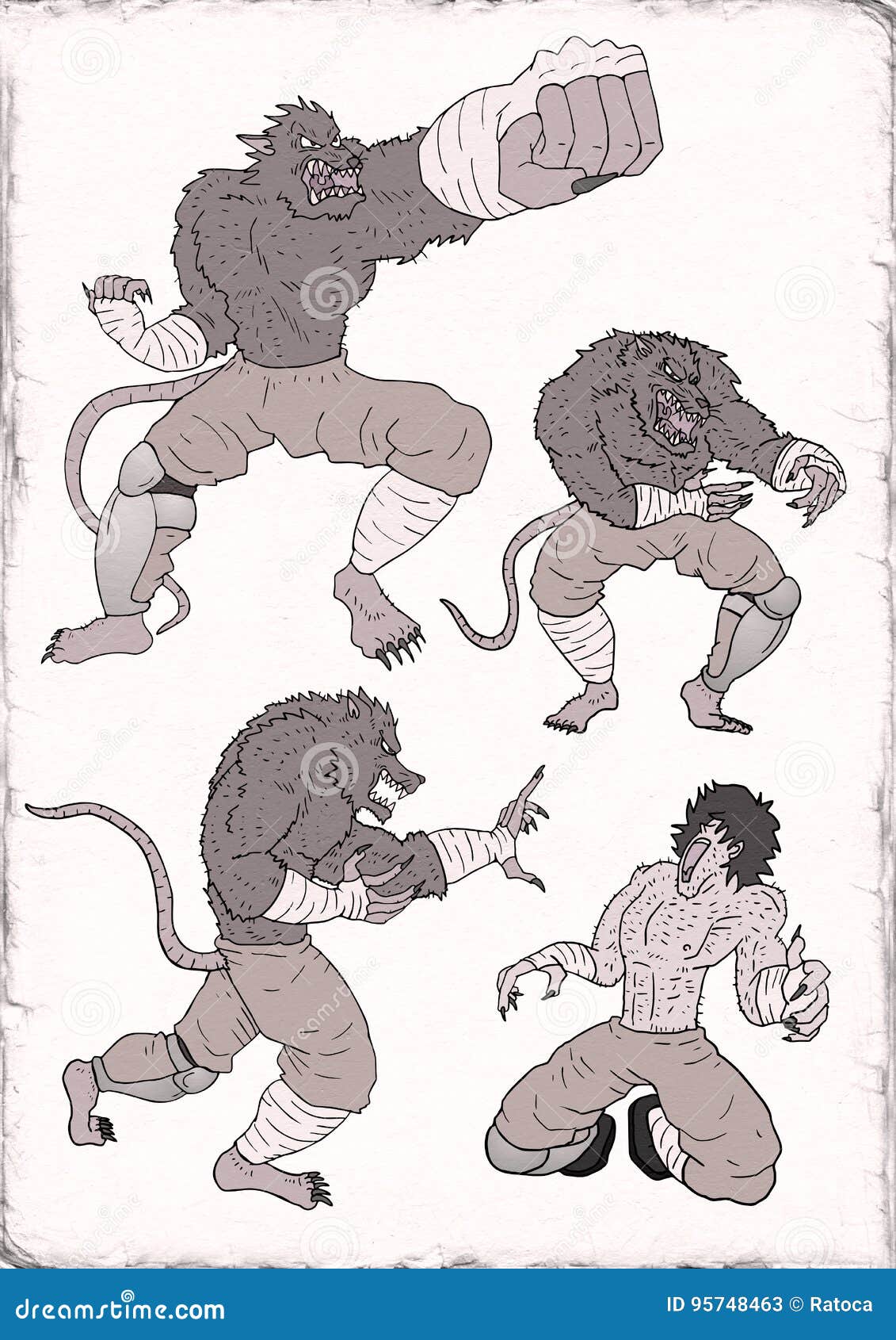 Mutant rat draw stock illustration. Illustration of illustraiton - 95748463