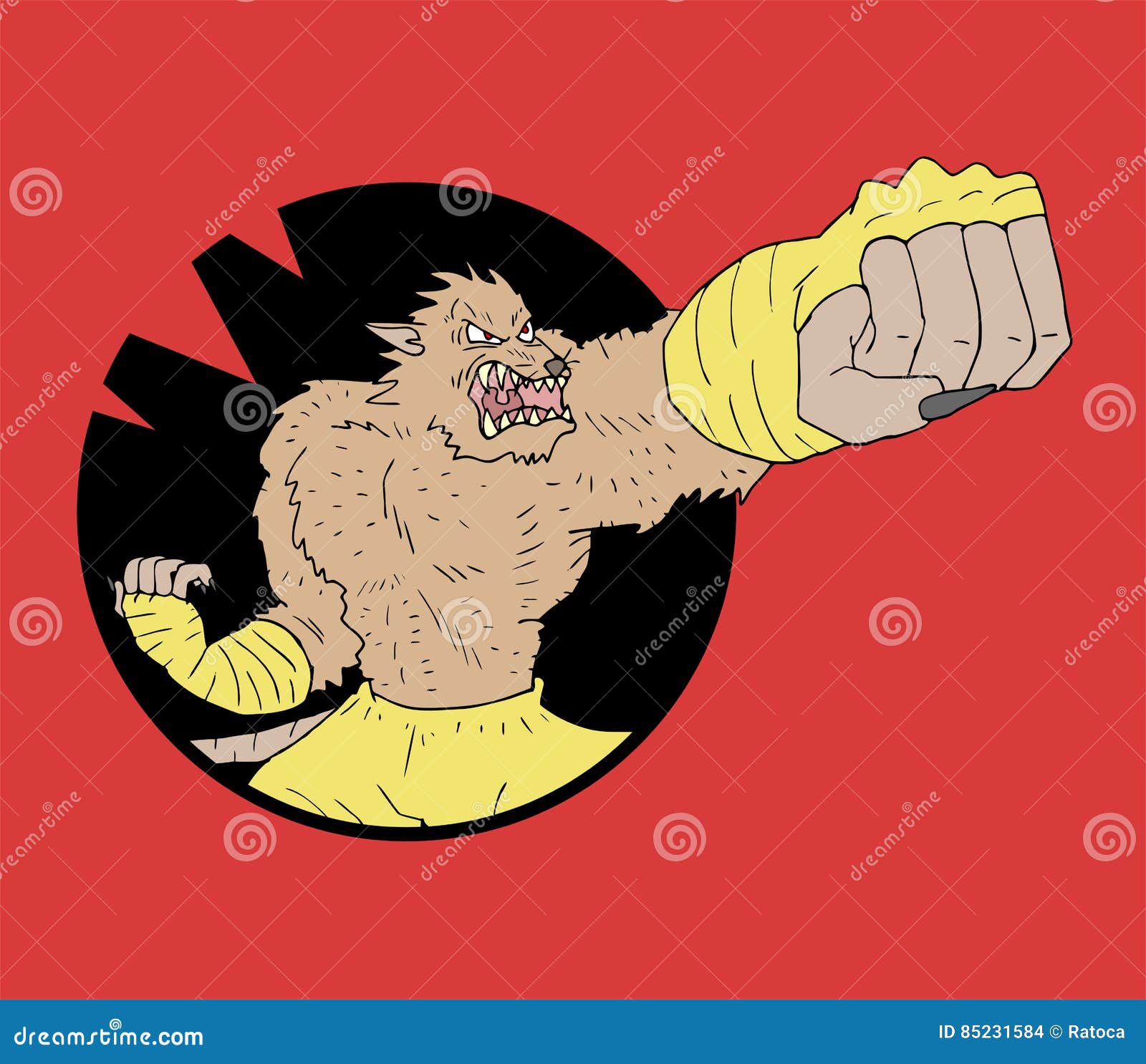 Mutant rat fighter stock vector. Illustration of angry - 85231584