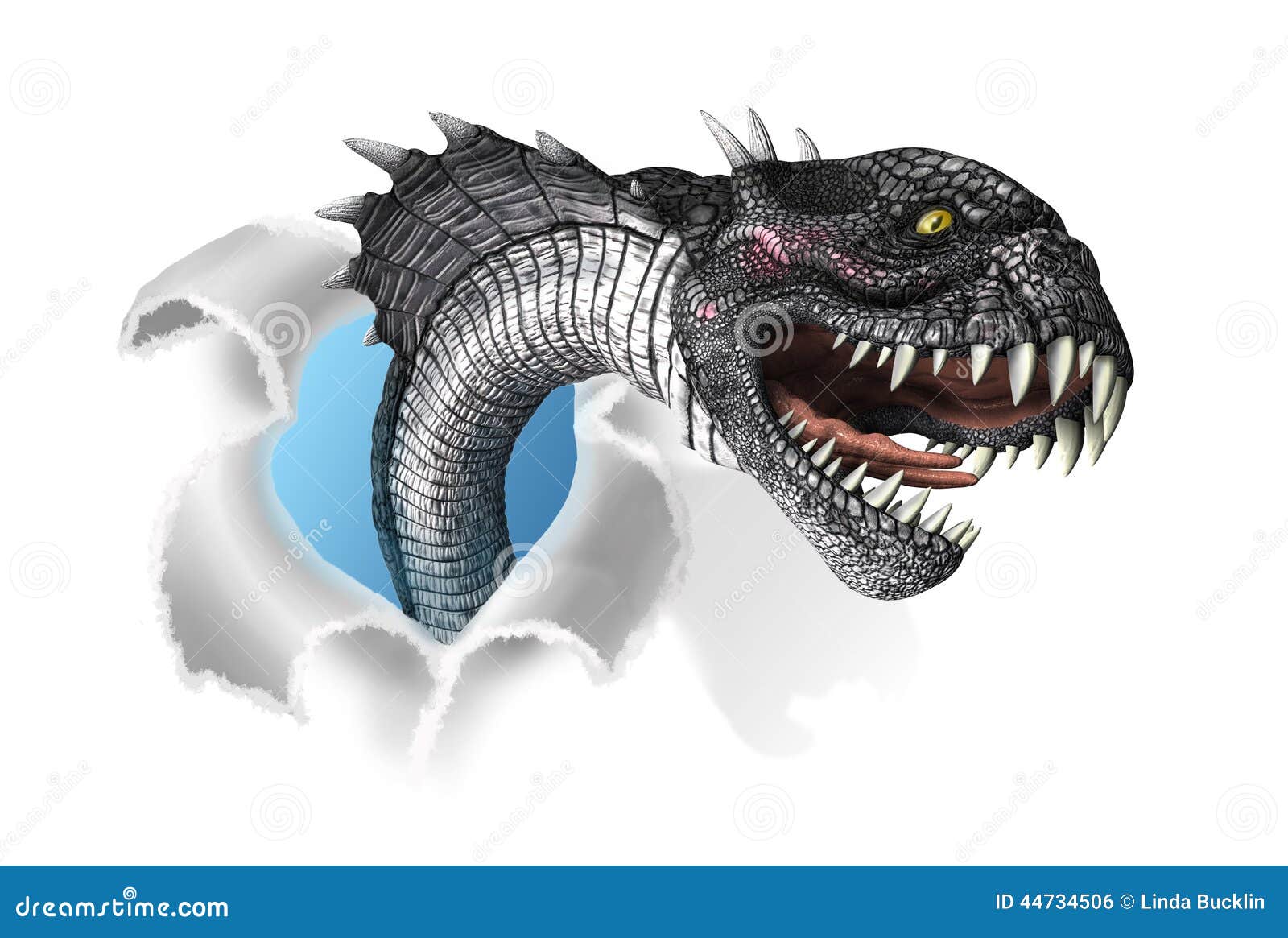 Mutant Snake Invades Your Document Stock Illustration - Illustration of ...