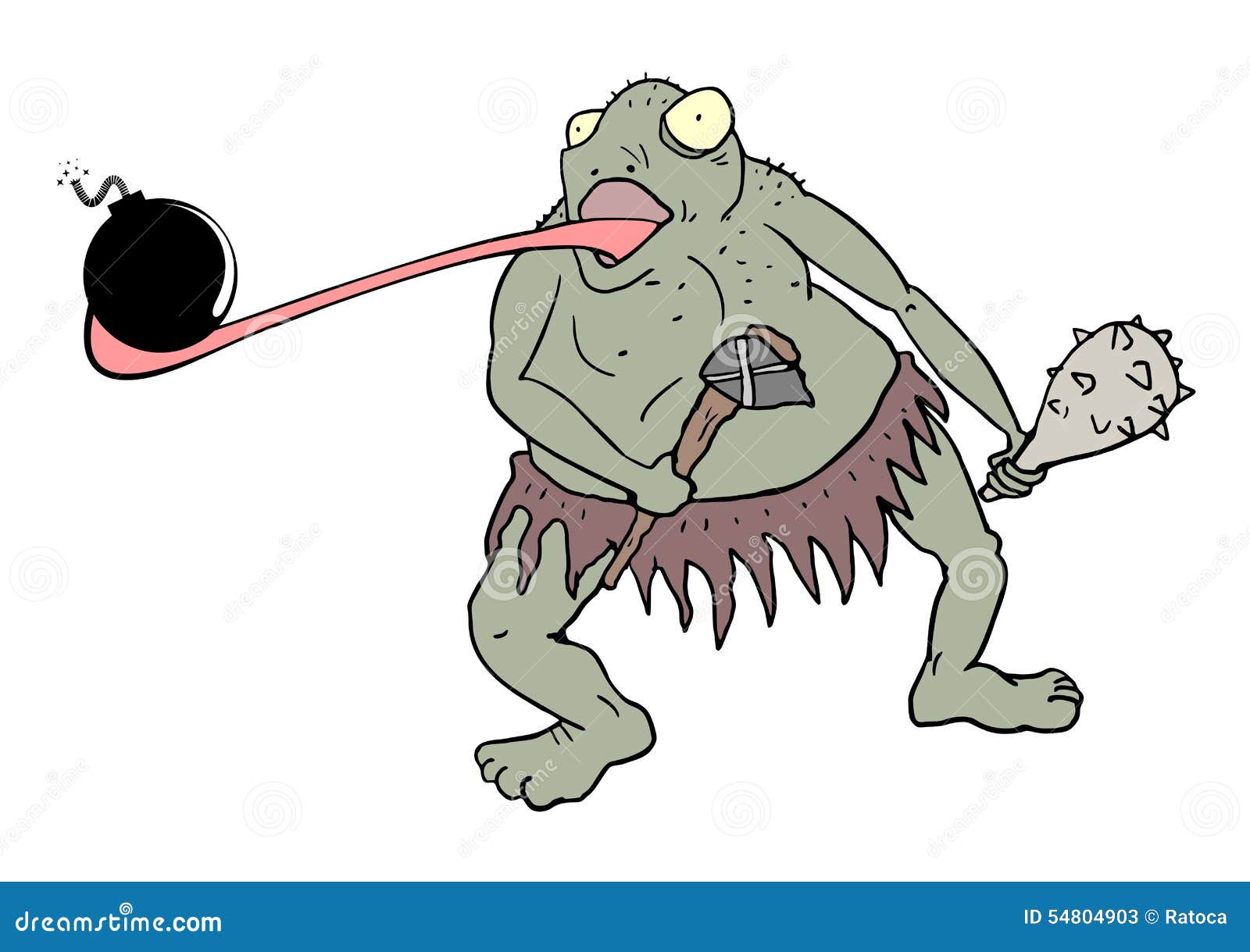 Mutant toad with bomb stock vector. Illustration of mascot - 54804903