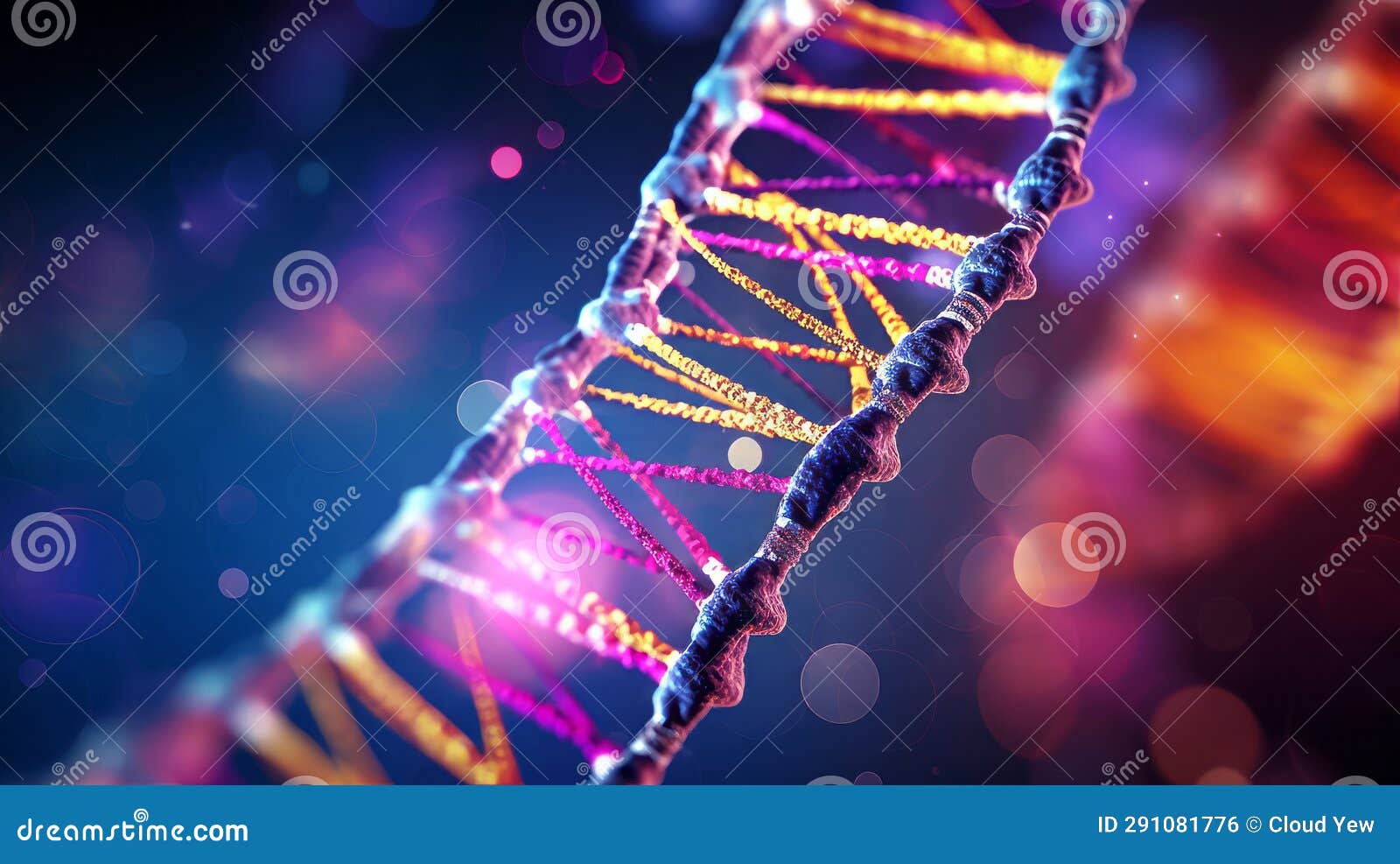 Mutated DNA Strands in Helix Stock Illustration - Illustration of human ...