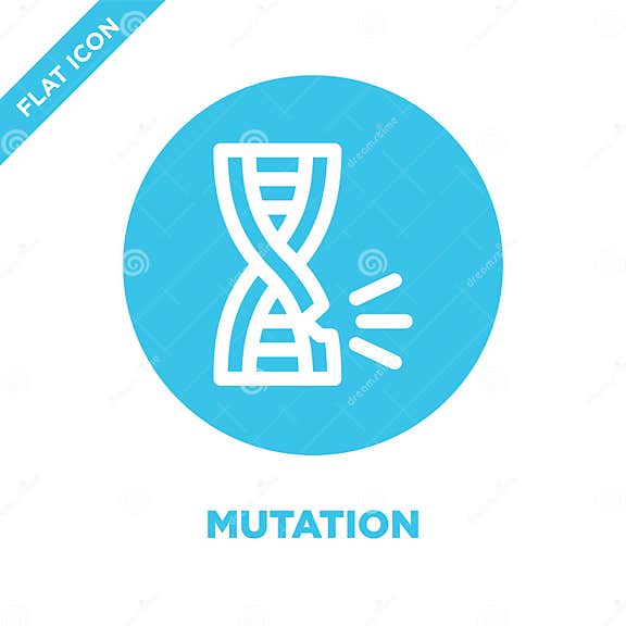 Mutation Icon Vector. Thin Line Mutation Outline Icon Vector ...