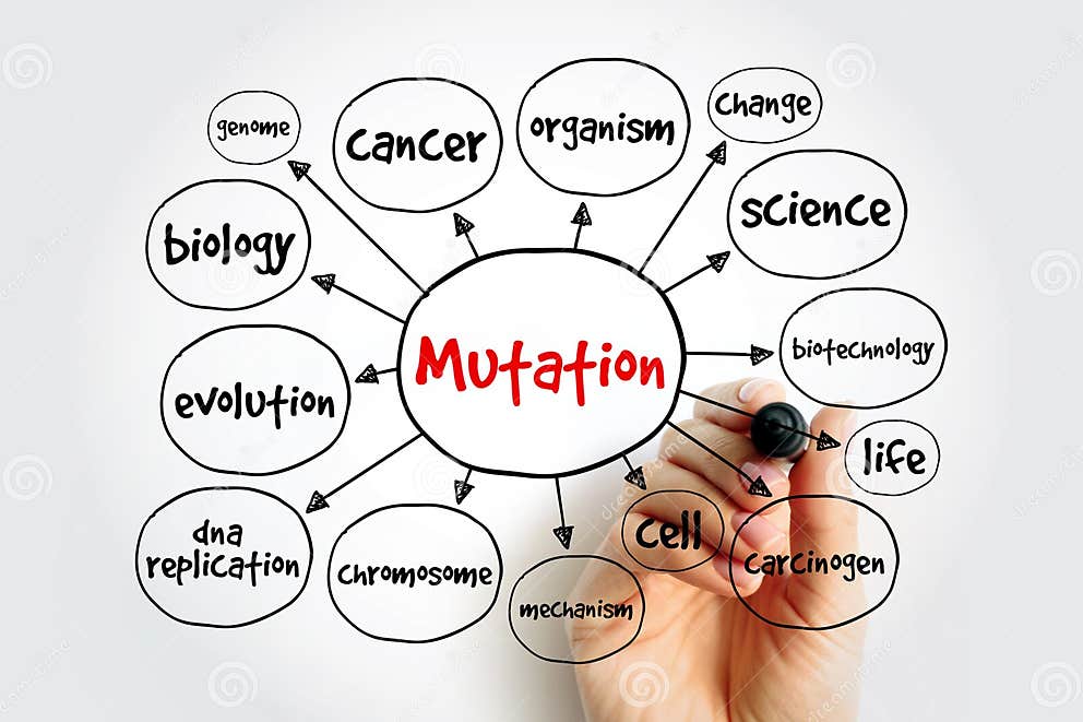 Mutation Mind Map, Concept for Presentations and Reports Stock Image ...