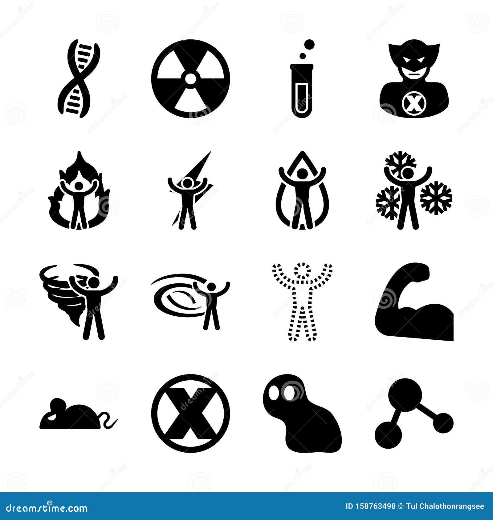 Mutation solid icons stock vector. Illustration of figure - 158763498