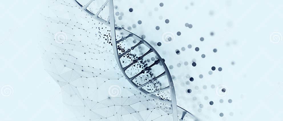 Mutations Under Microscope. Decoding Genome Stock Illustration ...