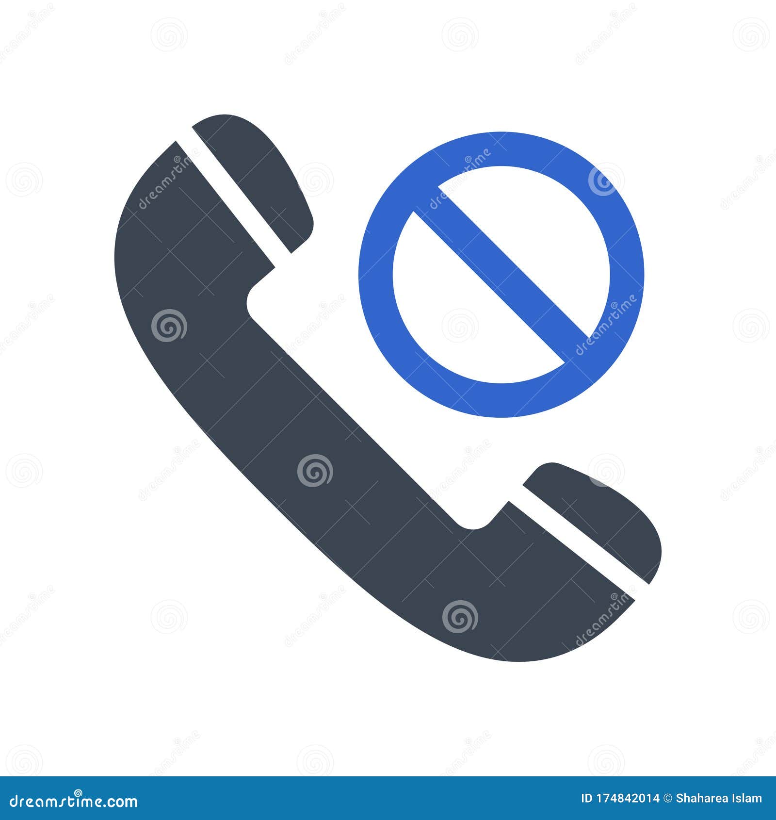 Mute Call Icon stock vector. Illustration of symbol - 174842014